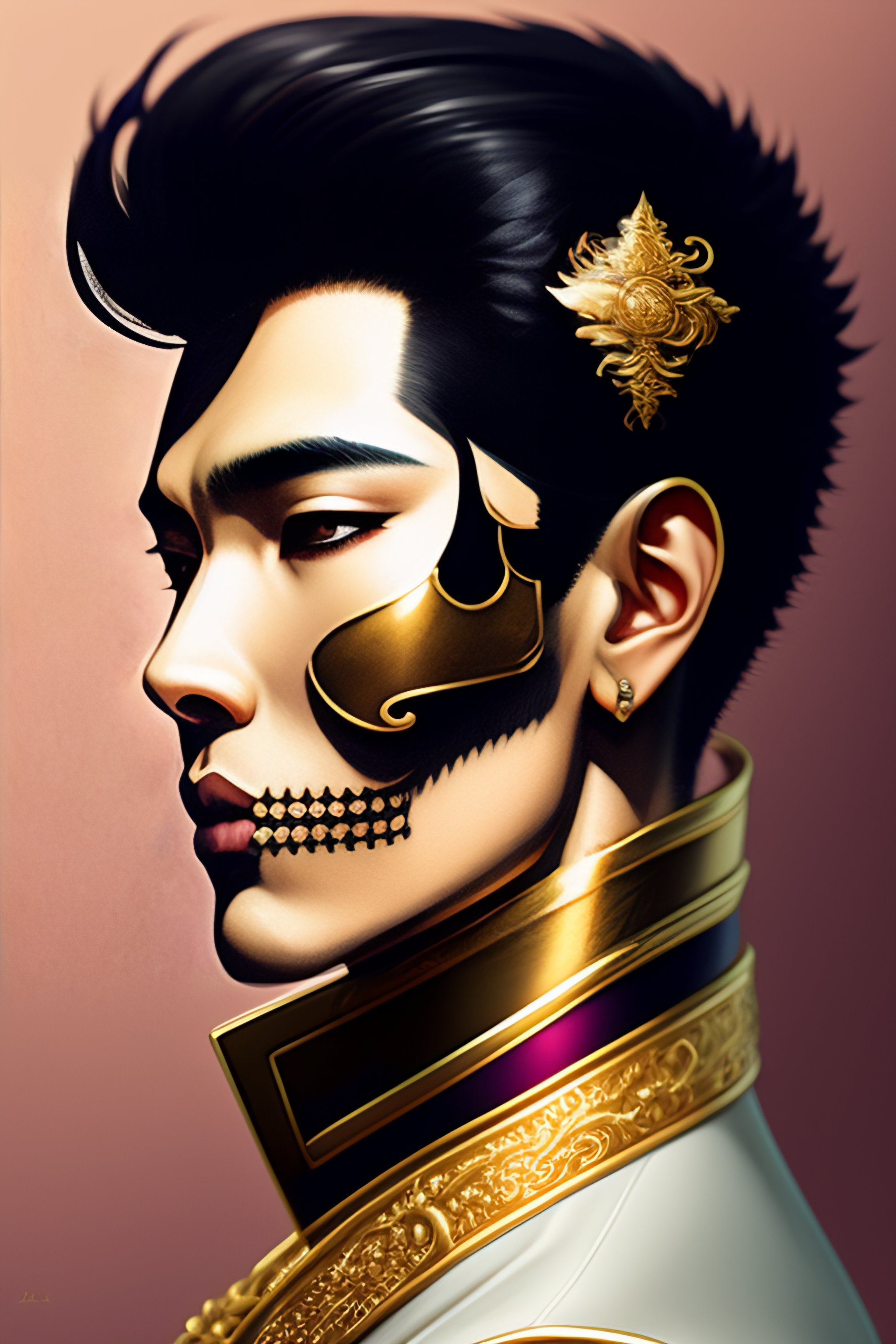 Lexica - Anime manga skull portrait elvis, king, skeleton, intricate ...