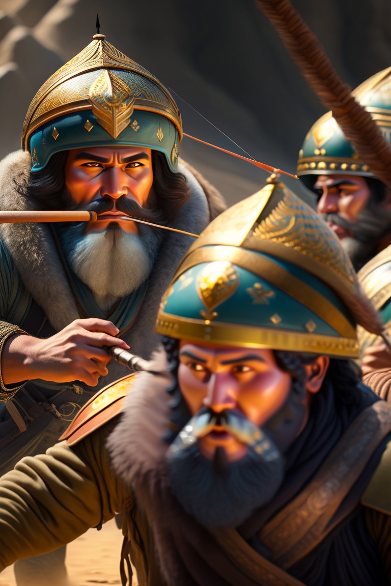 Lexica - In a Central Asian period BC, a nomad soldier is aiming at ...