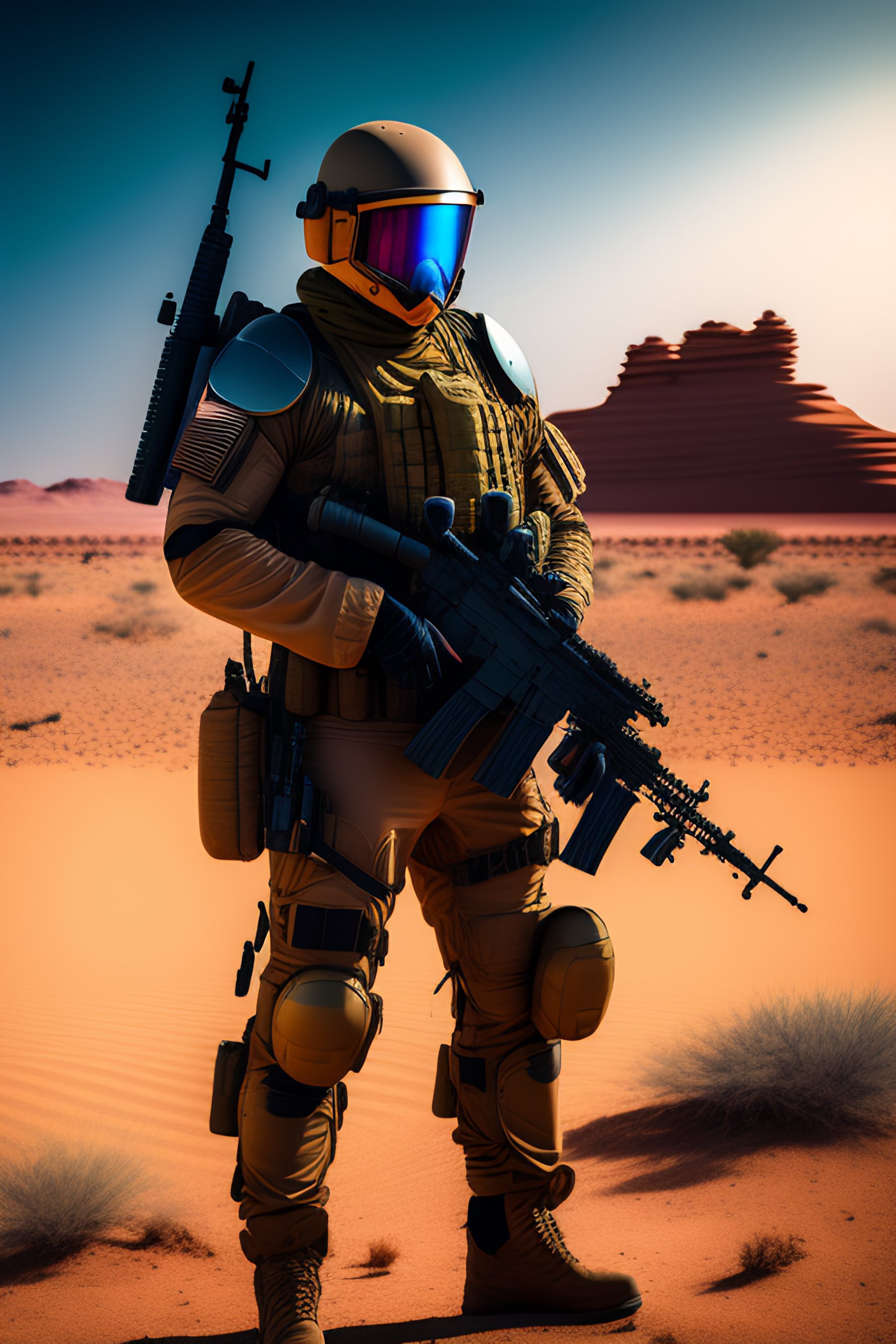 Lexica - Character, futuristic post-apocolyptic desert security force ...