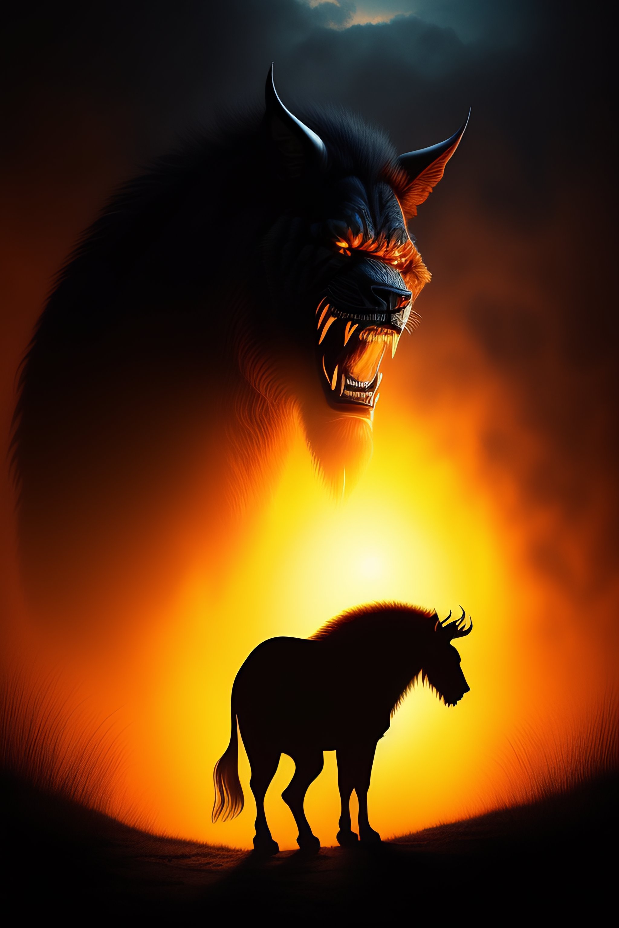 Lexica - A horrible ugly beast in the shadows looking for someone