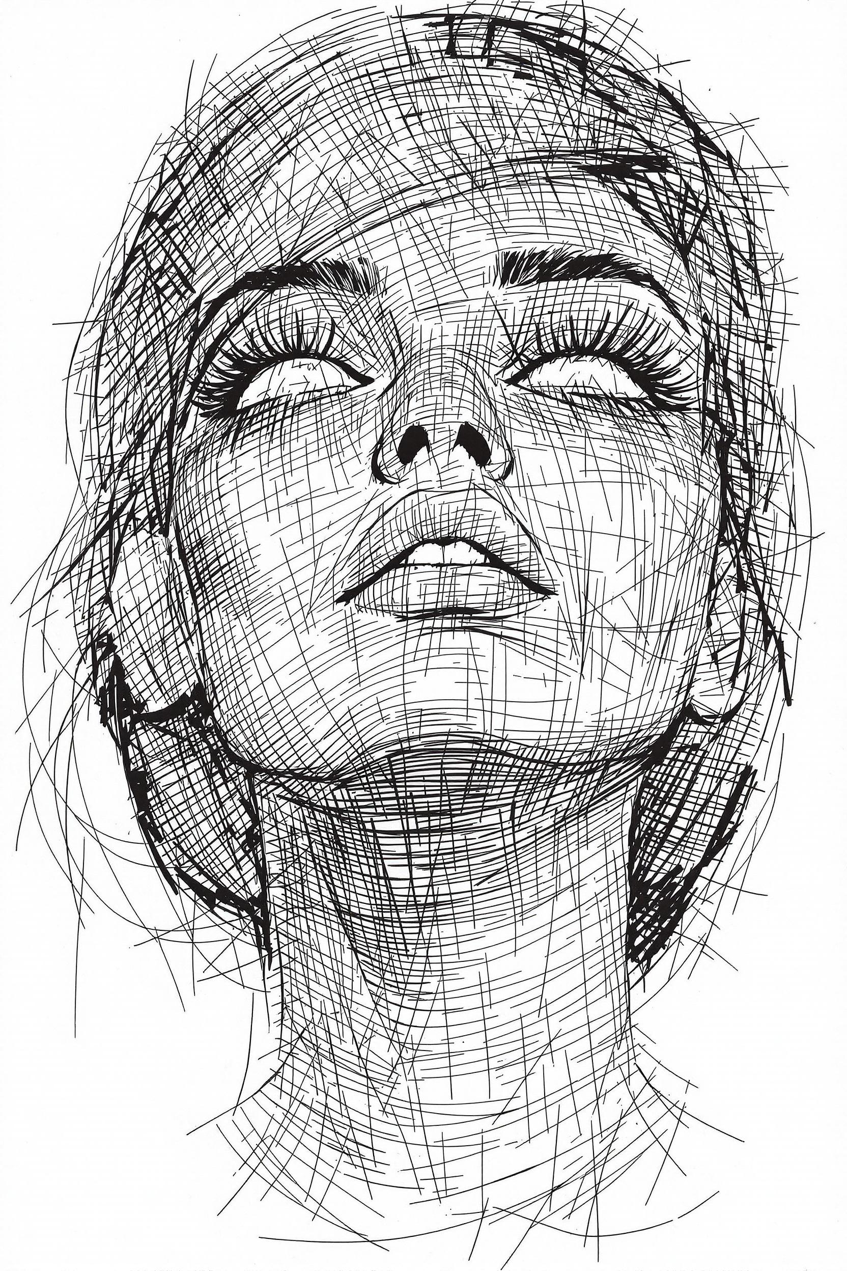 Lexica - Vintage 90s anime, Scratchy pen strokes, blind contour ...