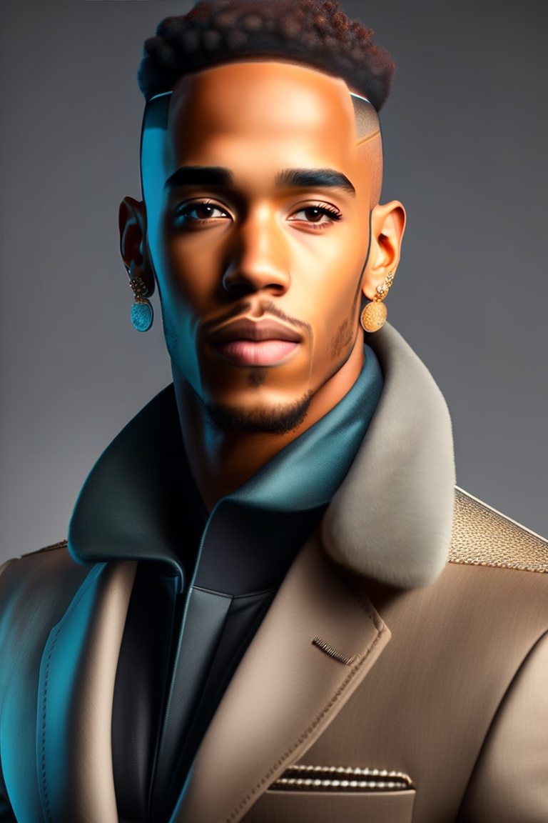 Lexica - Lewis Hamilton, looking at camera