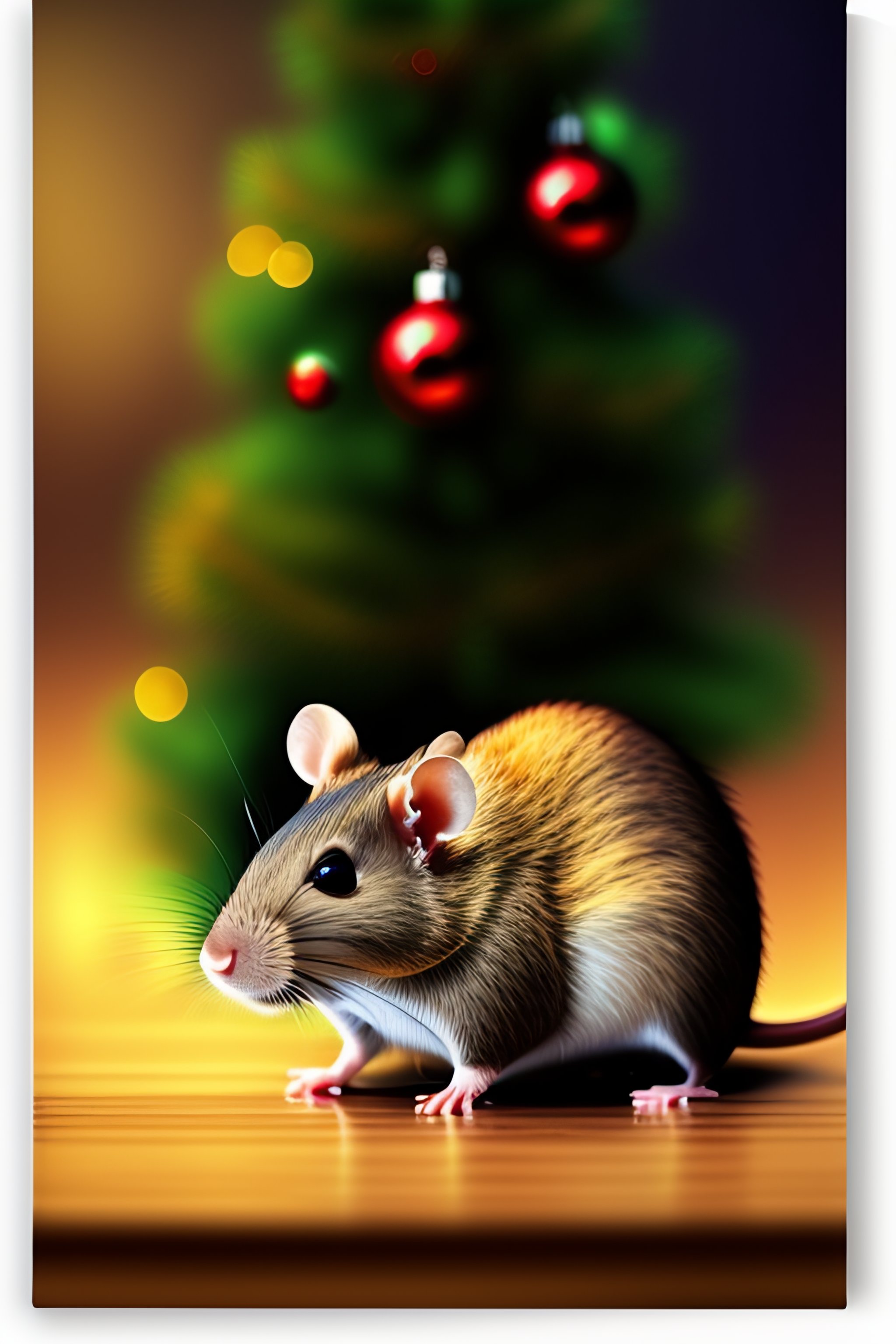 Lexica - Rat with christmas tree