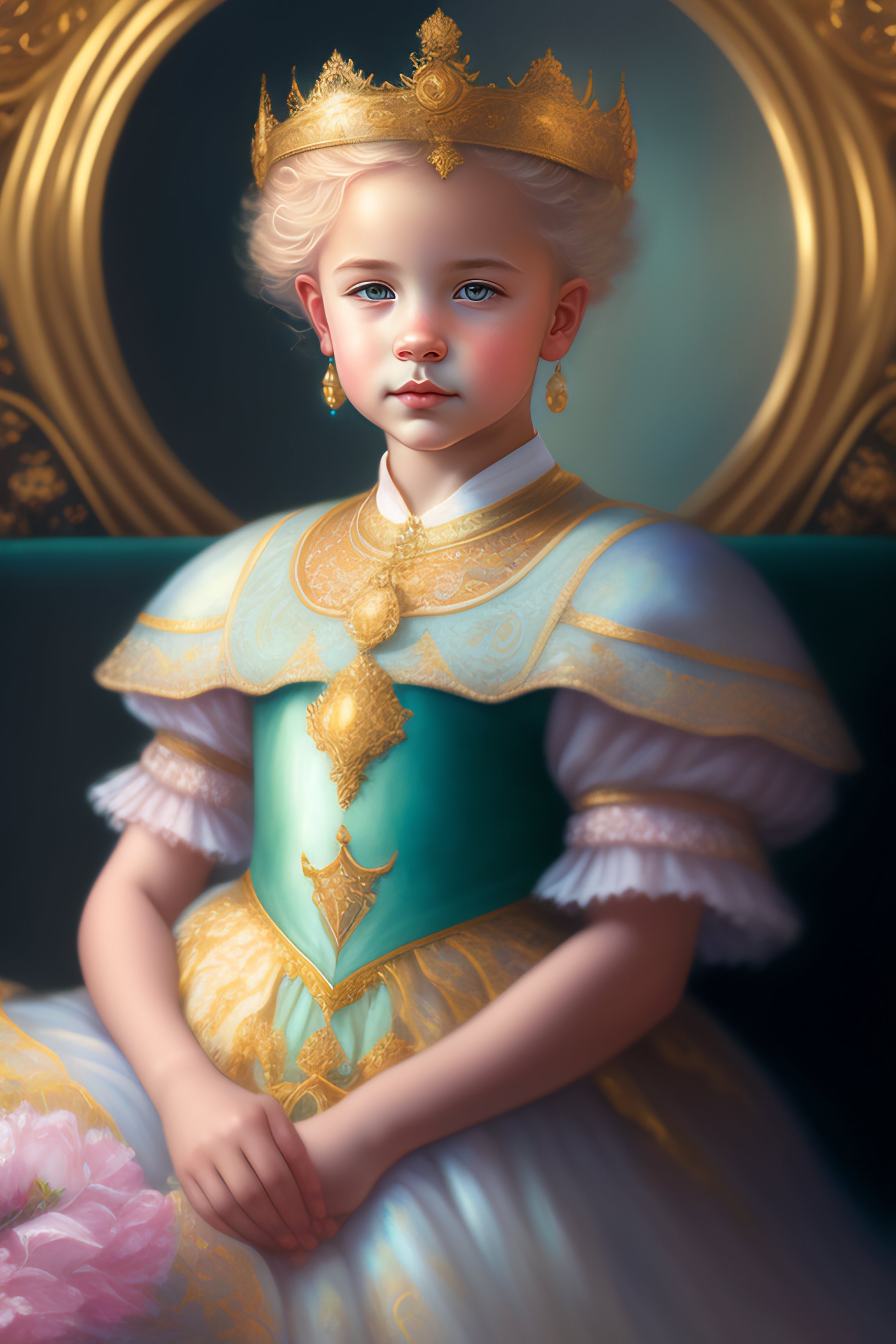 Lexica - Highly detailed venetian rococo portrait of a short hair blond ...