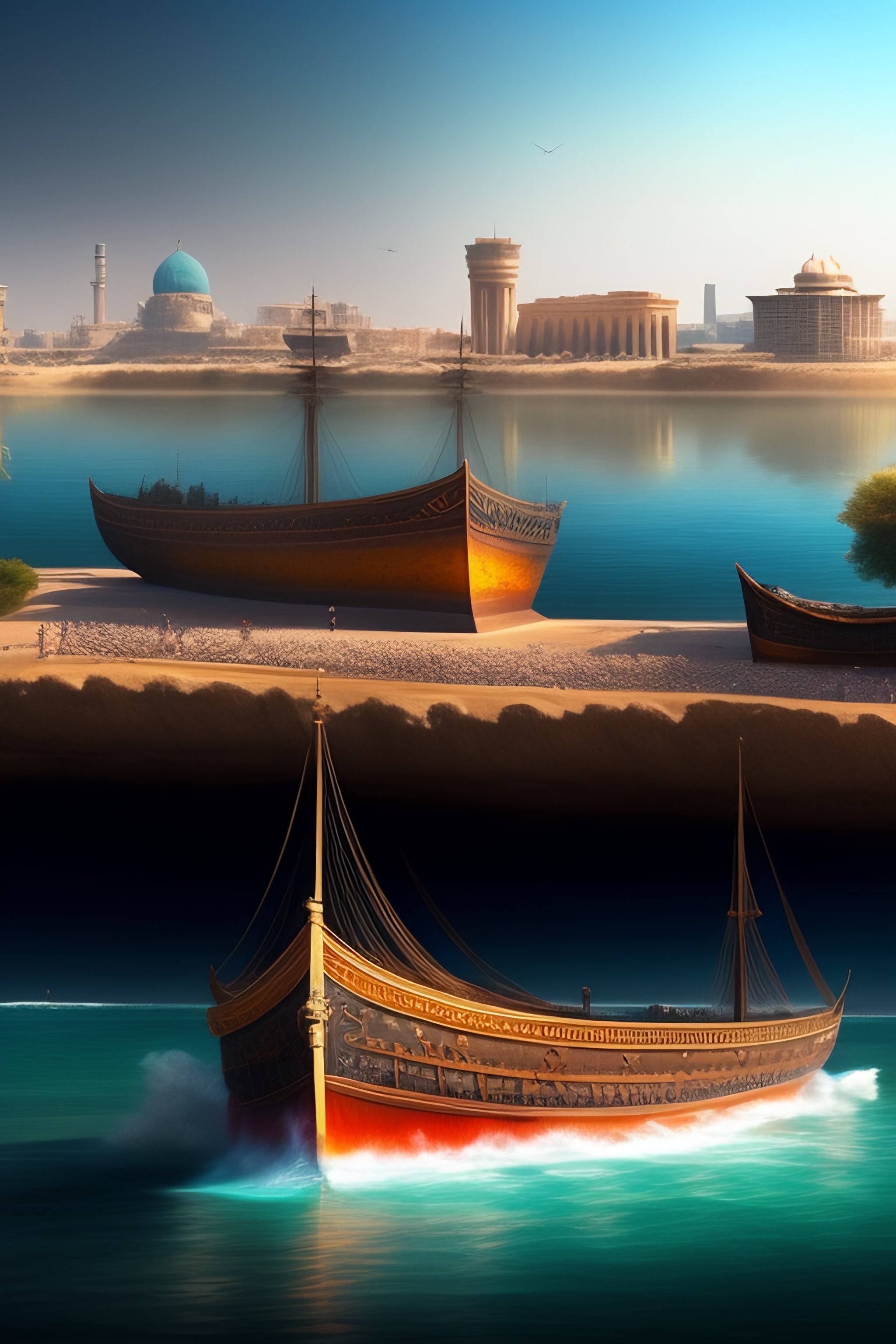 Lexica - Roman fleet on the shores of alexandria