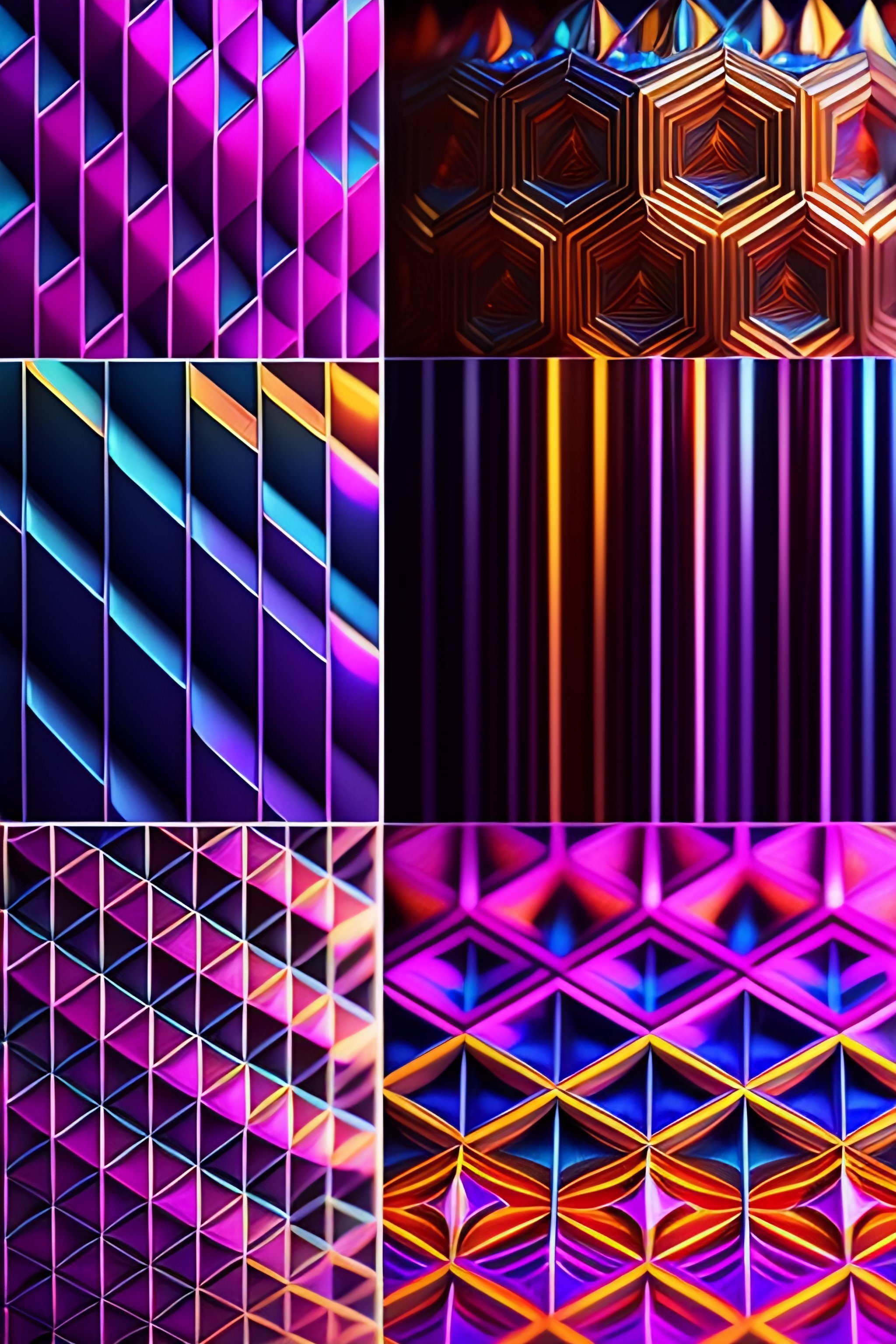 Lexica - The most psychedelic geometric patterns imaginable, intricate textures, metallic hues ...