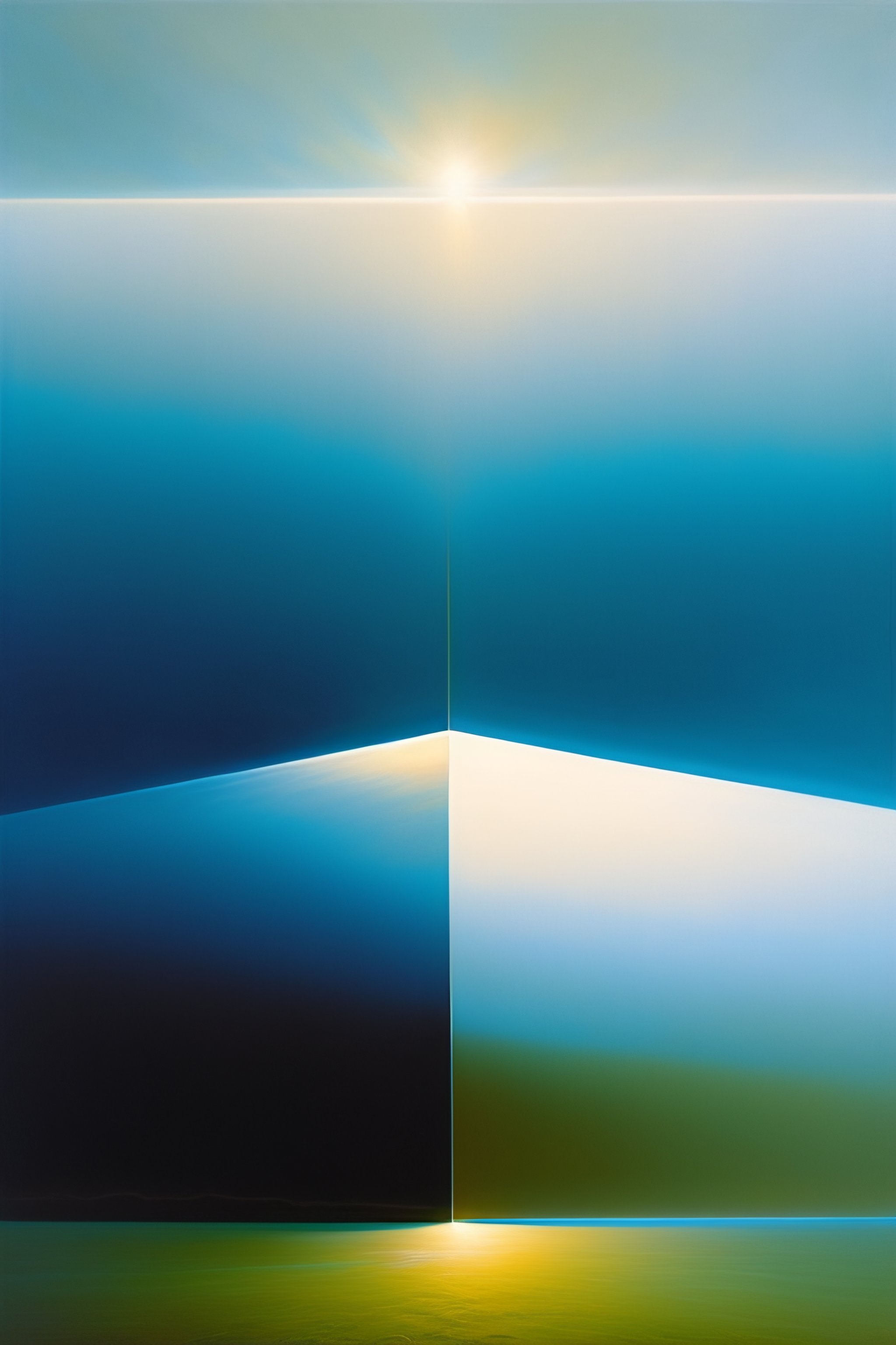 Lexica - A very complex gigantic reflective glowing tesseract rectangle ...