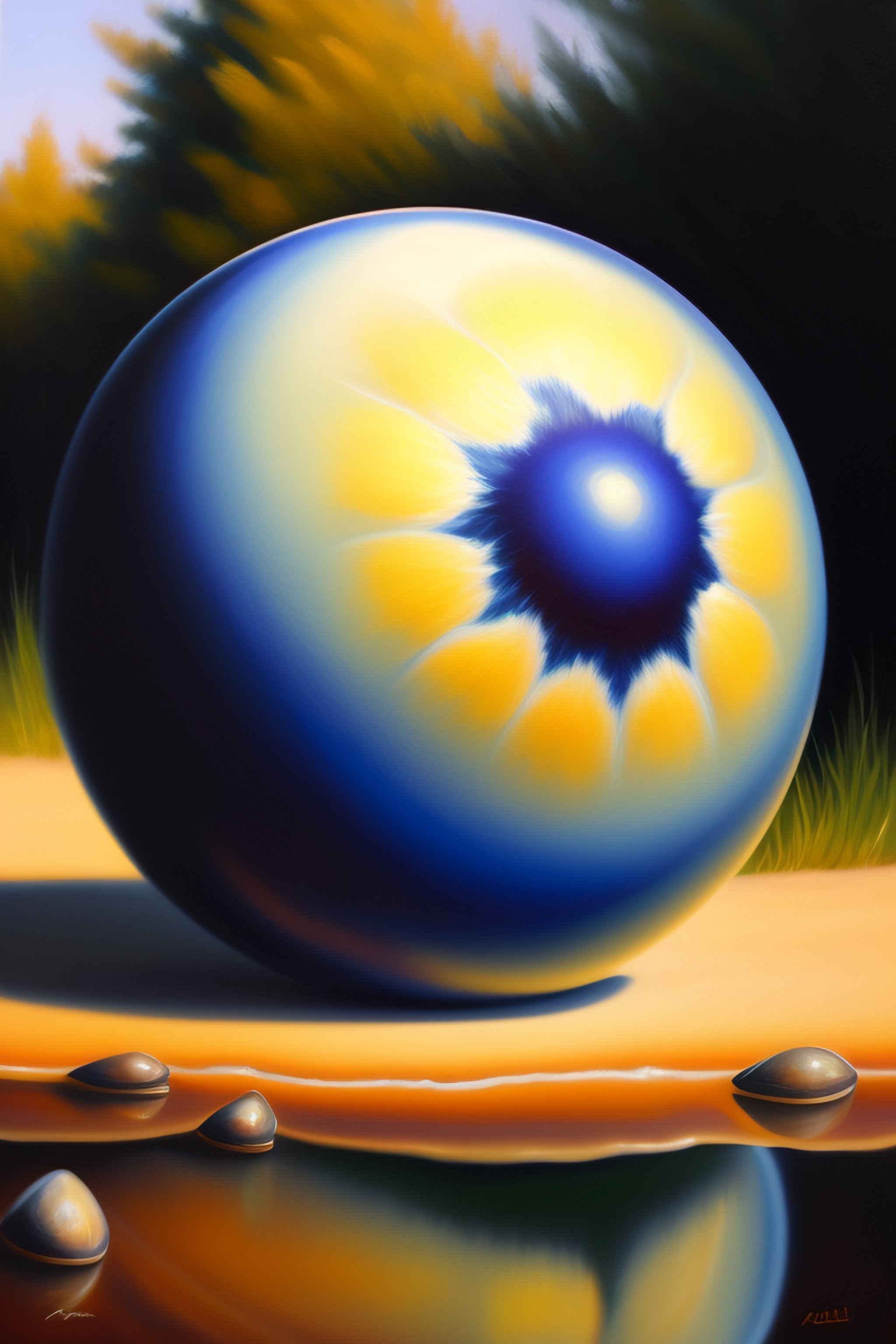 Lexica - Realistic painting of a benny the ball