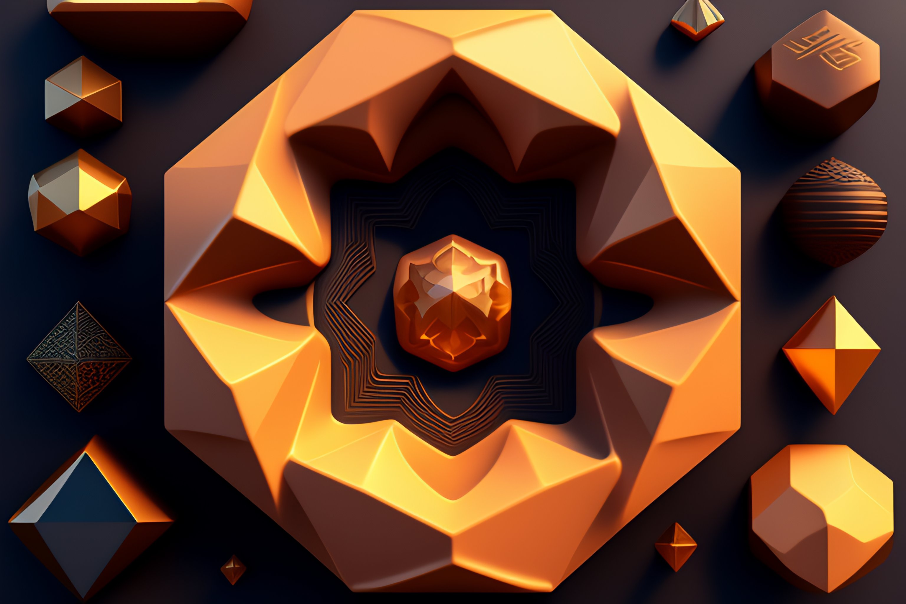 Lexica - Complex geometric shapes, stone carving, hyper detailed, ultra ...