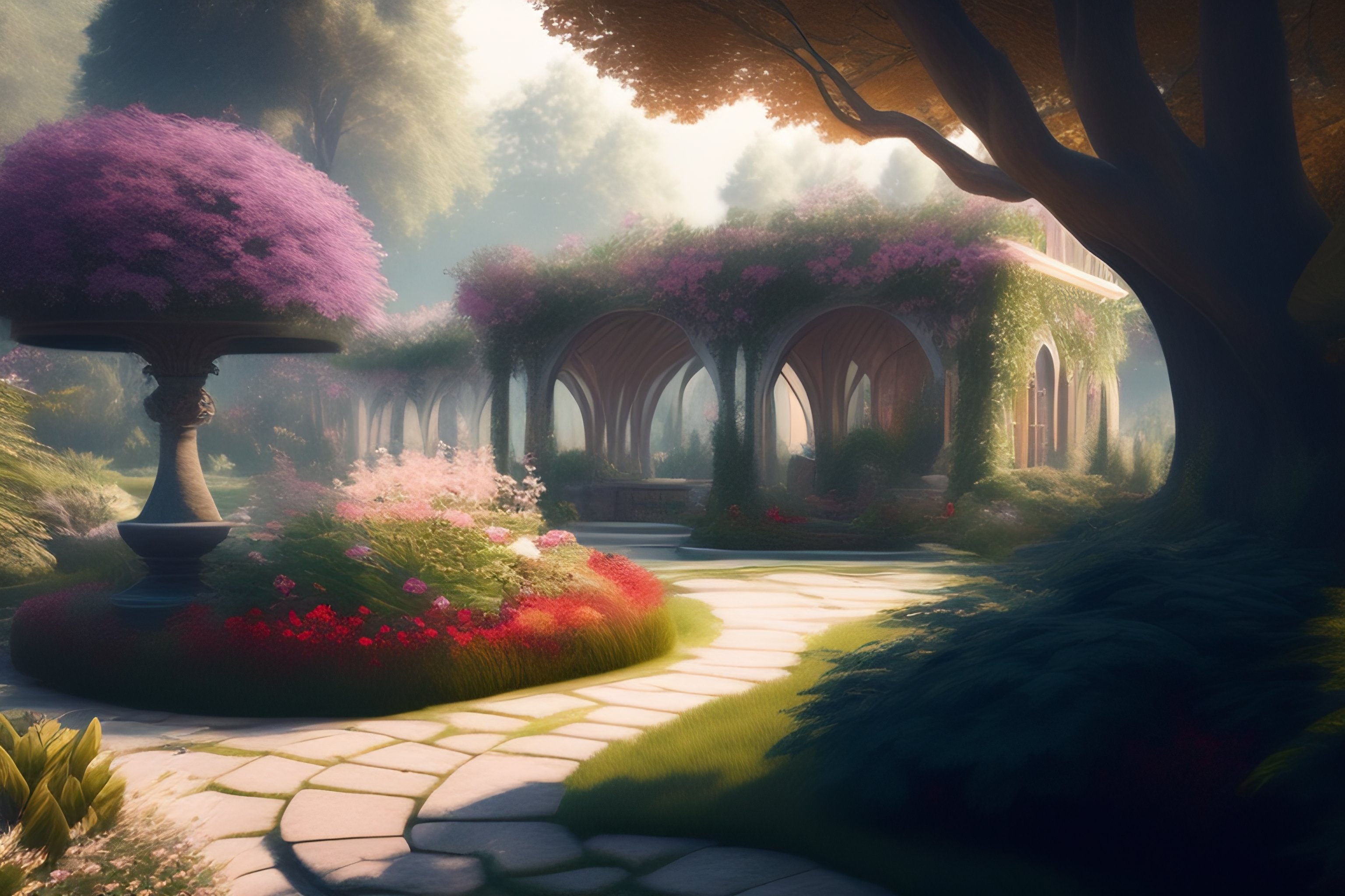 Lexica - Beautiful gardens, realistic, 8 k, extremely detailed, cgi ...