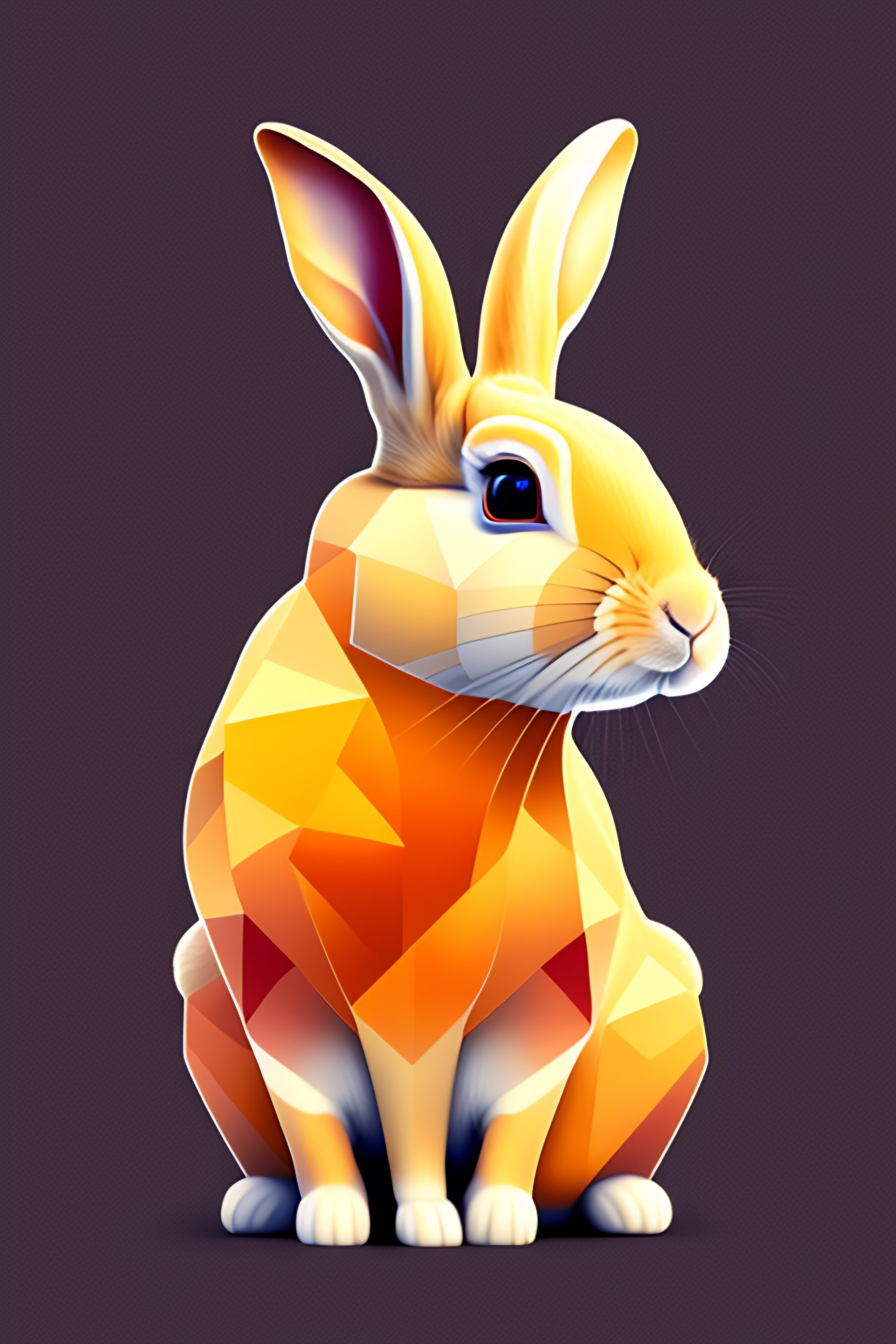 Lexica - Rabbit vector in geometric shape