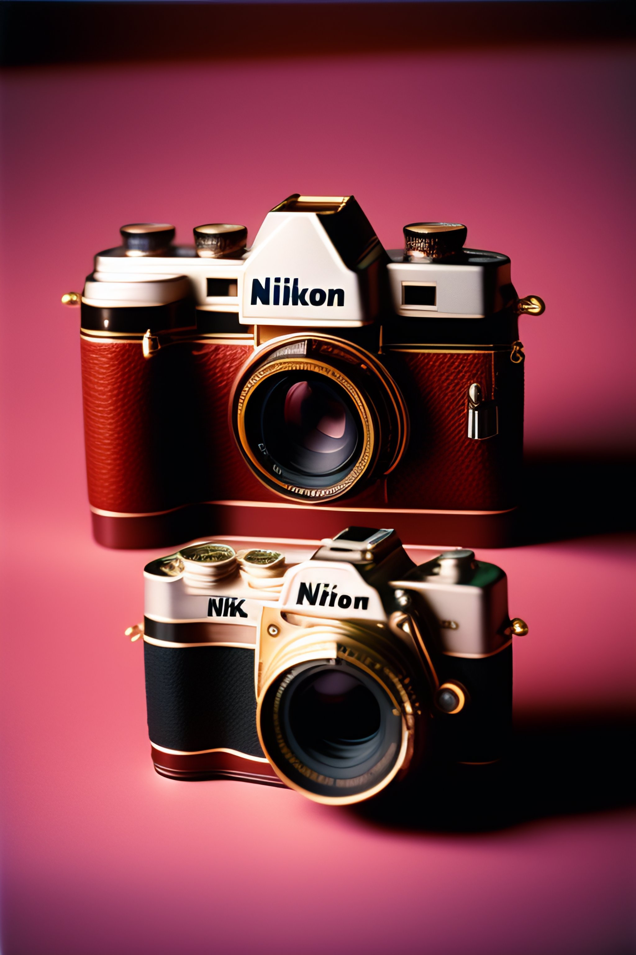 Lexica - Nikon fm2 film camera, 1980s product photography, studio ...