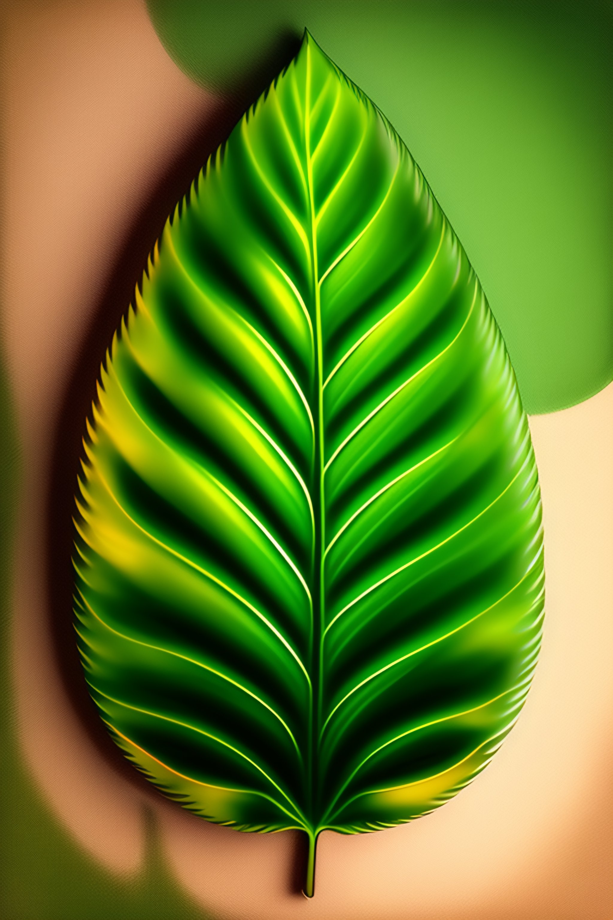 Lexica - Illustration of cedar leaf, green, painterly, cute 2d