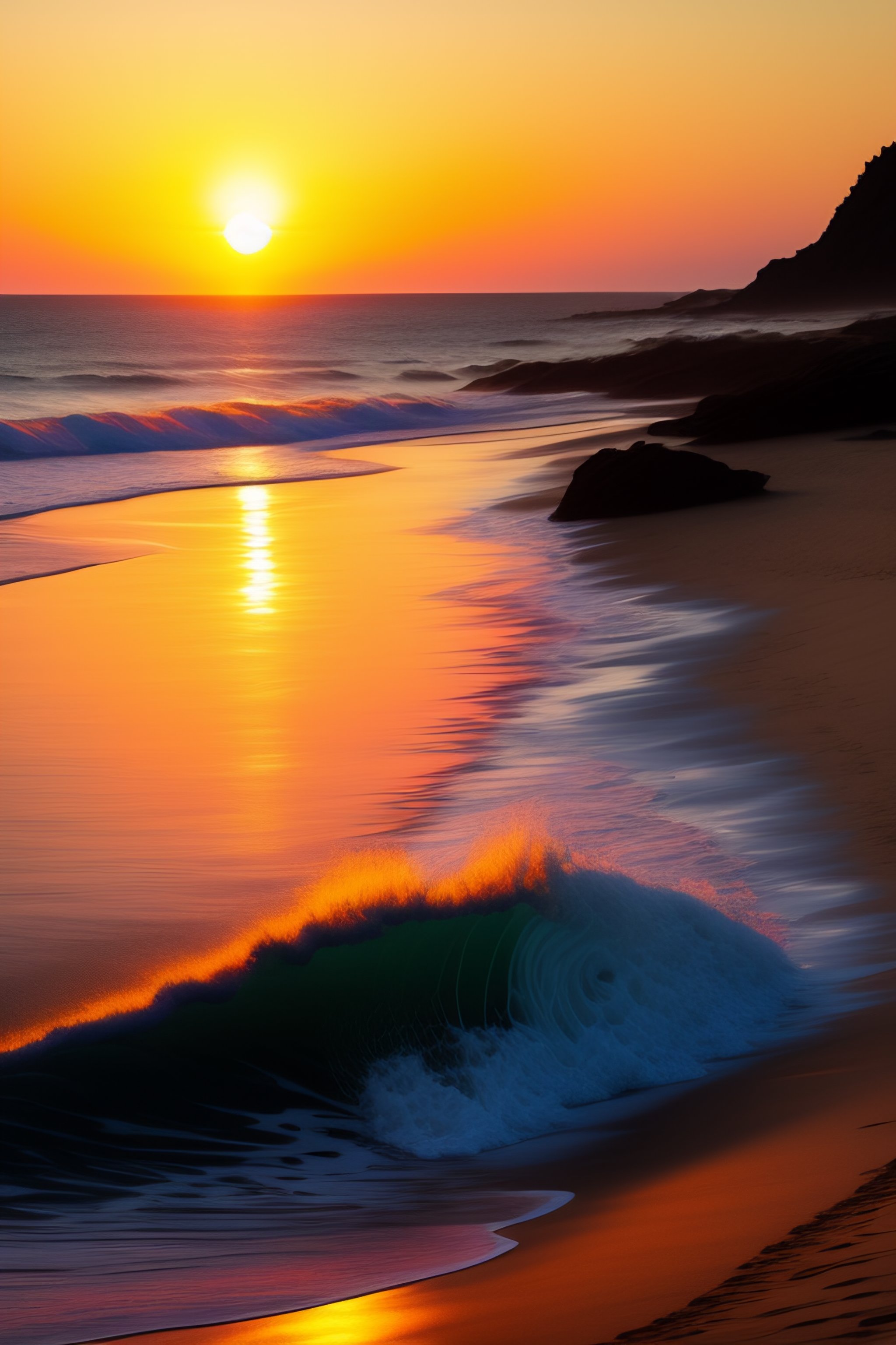 Lexica - Sunset on the beach