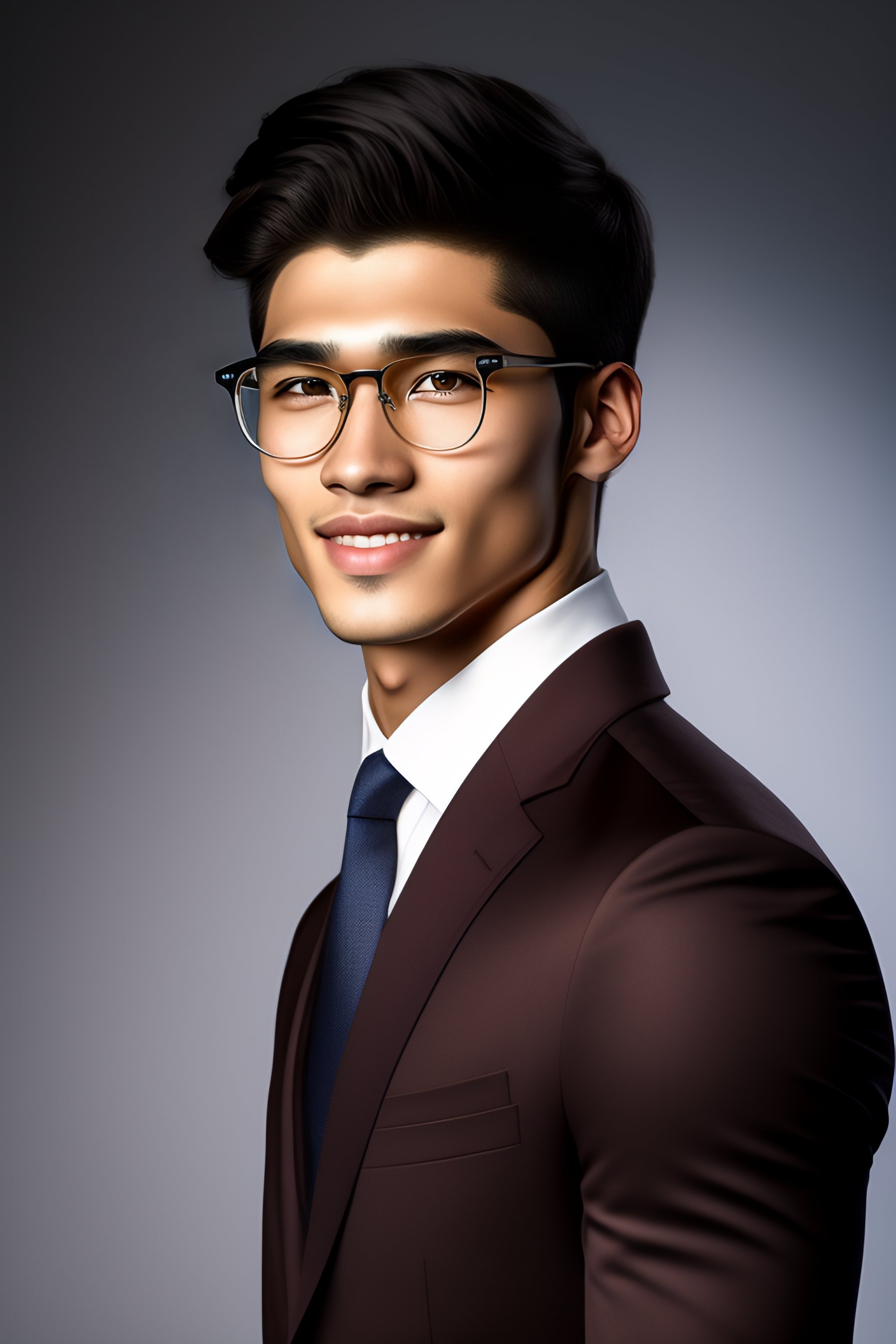 Lexica - Realistic portrait of a 22 years old smart-looking guy with ...