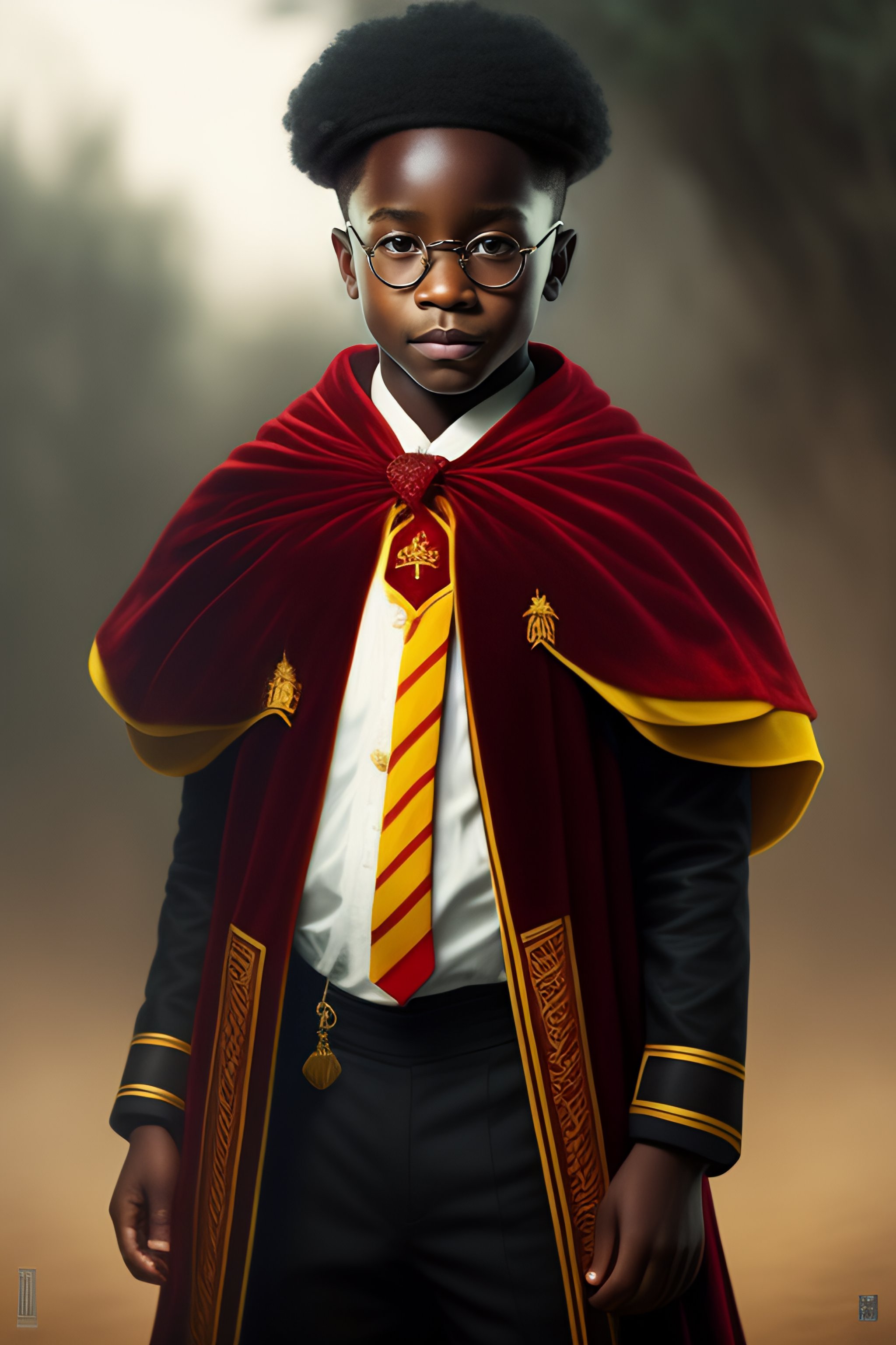 Lexica - Full shot young african harry potter, gryffindor quidditch ...
