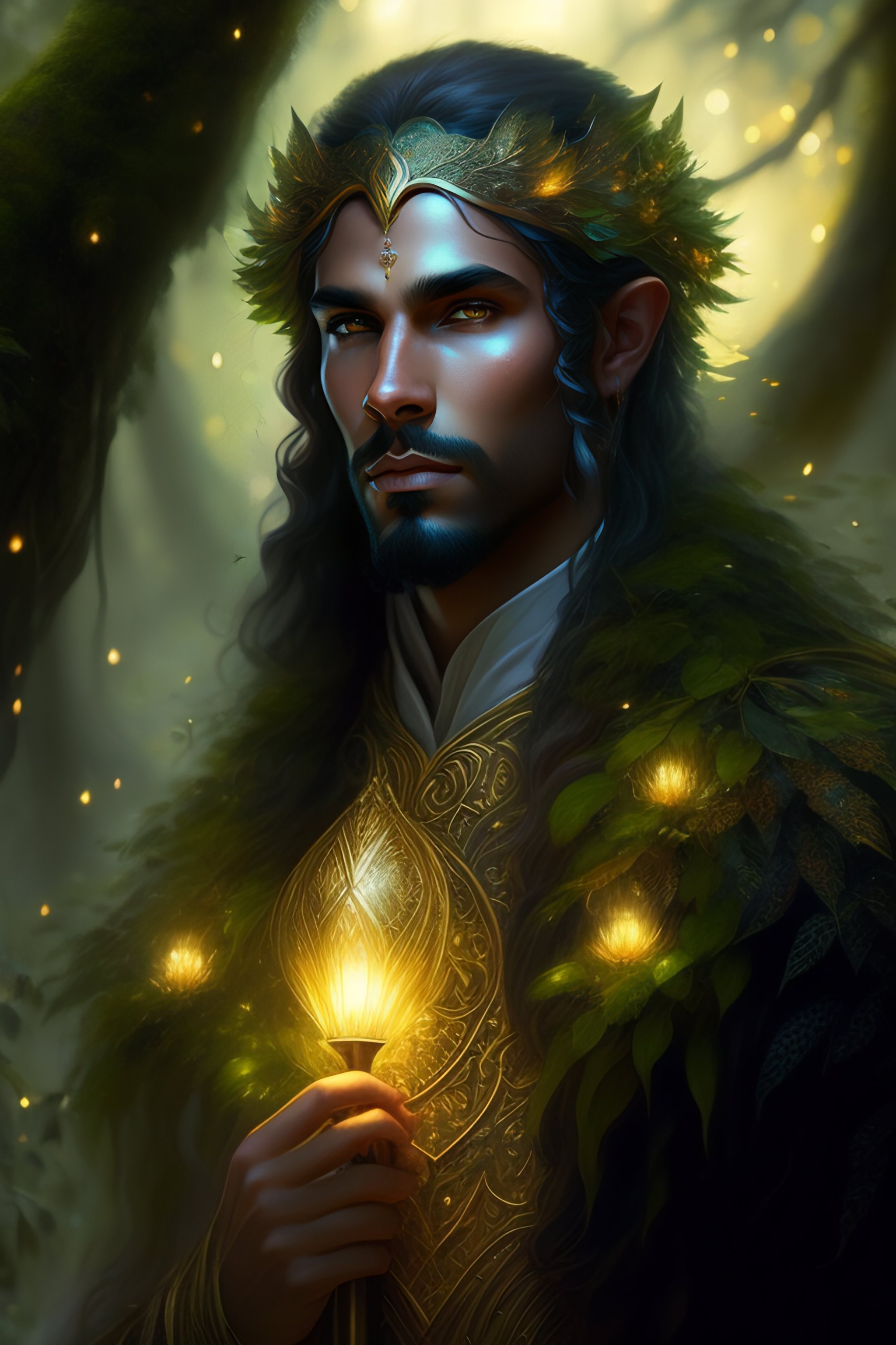 Lexica - Moss male king of ent of fangorn forest, glam, fae, fireflies ...