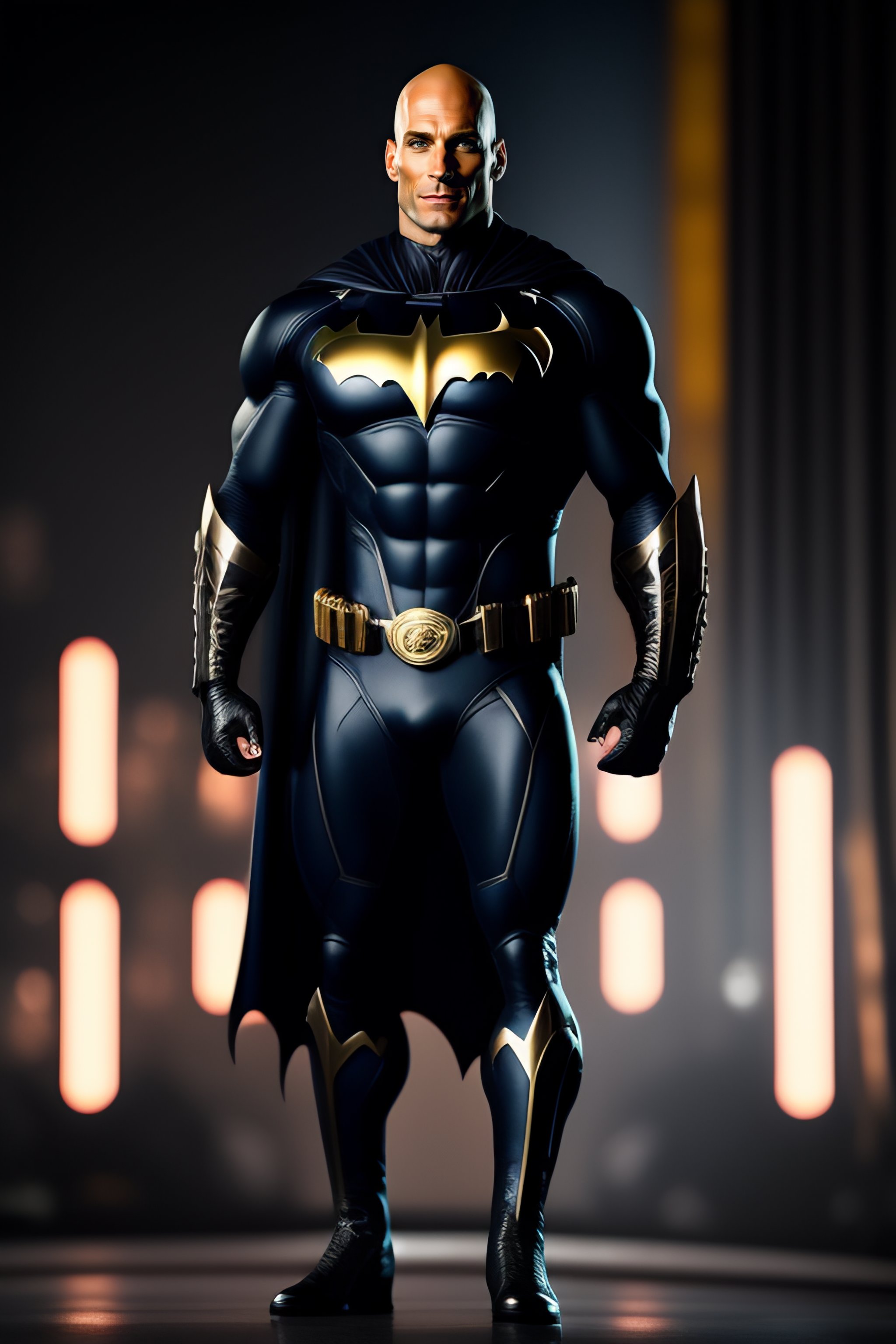 Lexica - Johnny sins as bruce wayne with batsuit in batman movie, full body
