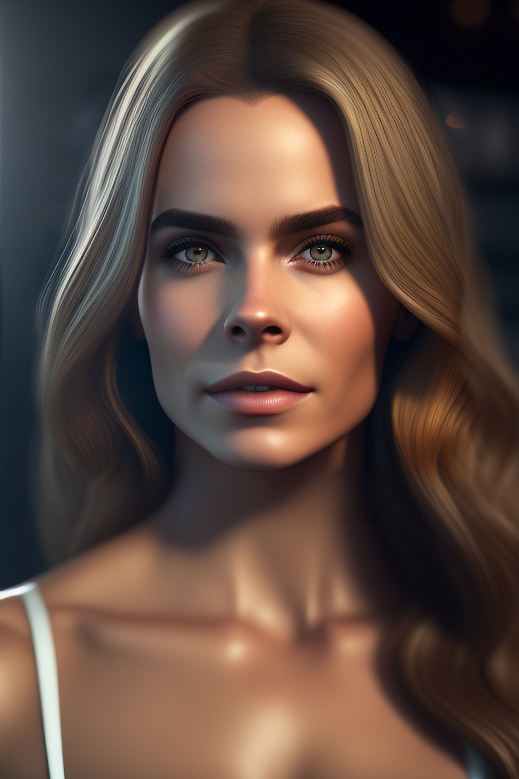Lexica - Cara Delenvigne, full body, cinematic lighting, beautiful face ...