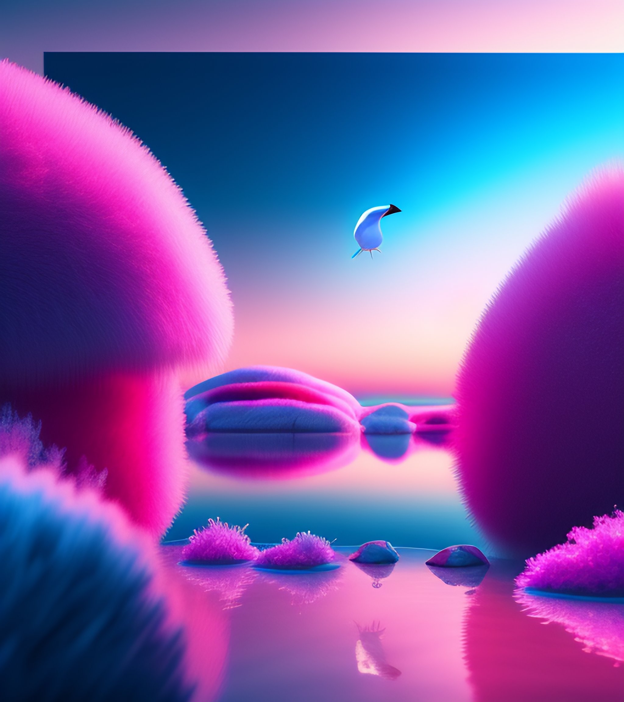 Lexica - Ultra hd! realistic, chrome, flamingo, fluffy, pastel, dreamy ...