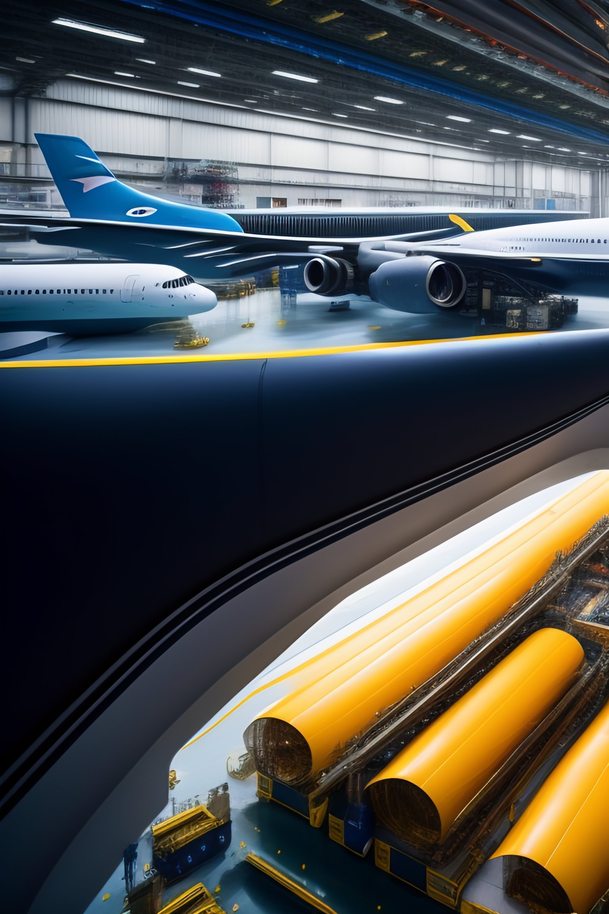 Lexica - The image shows a panoramic view of an futuristic Airbus ...