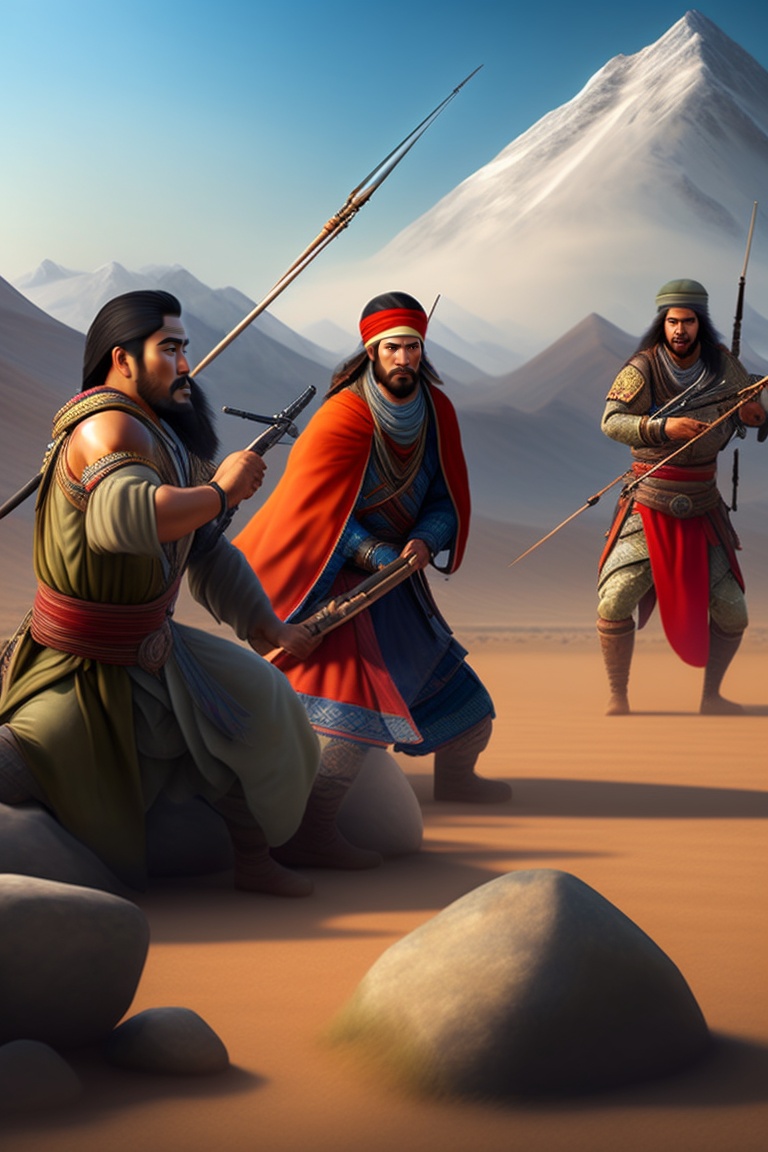 Lexica - In a Central Asian period BC, a nomad soldier is aiming at ...