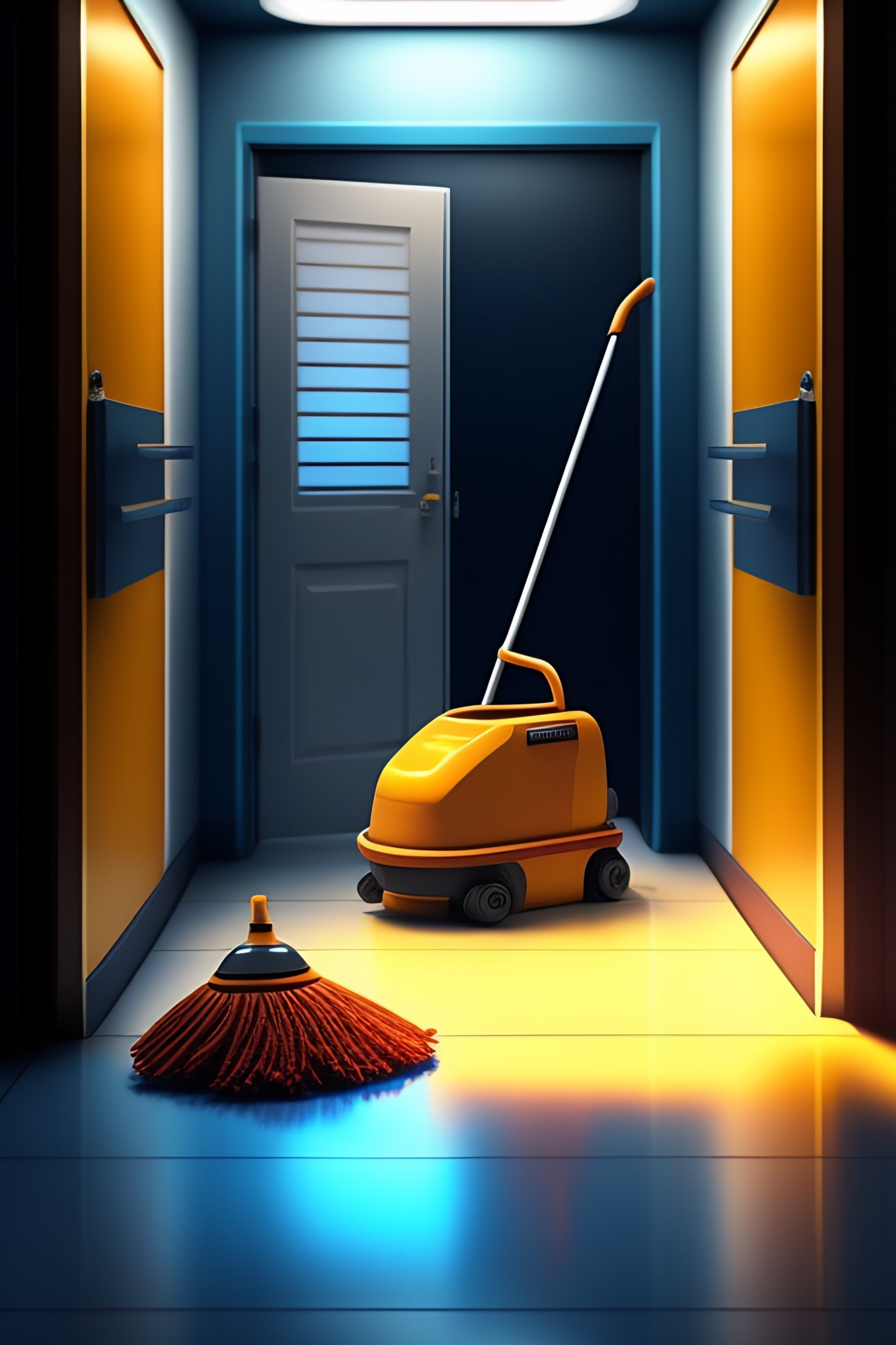 Lexica - Human male janitor asleep in closet 1970 color subnautica ...