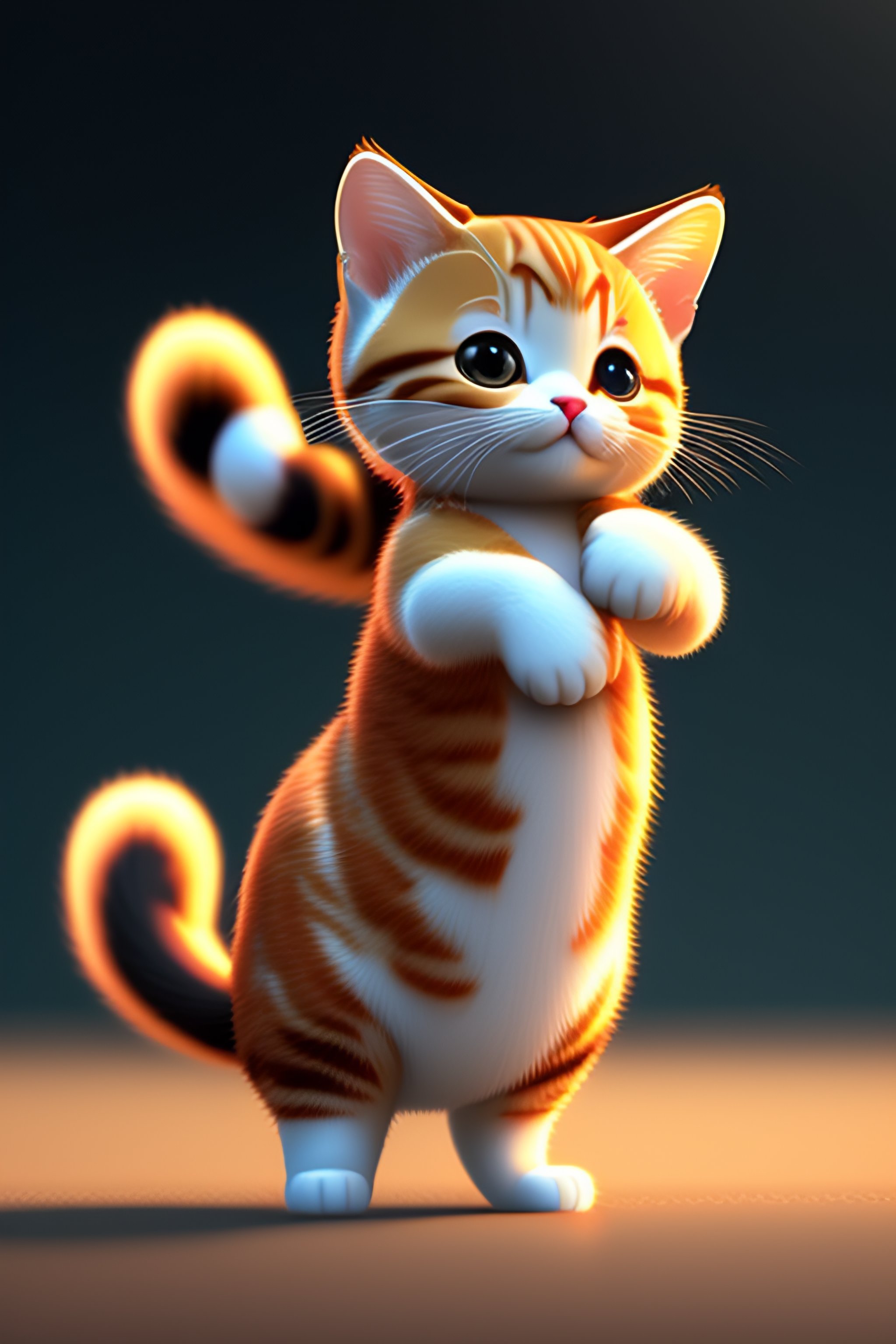 Lexica - Cute chibi cat dancing
