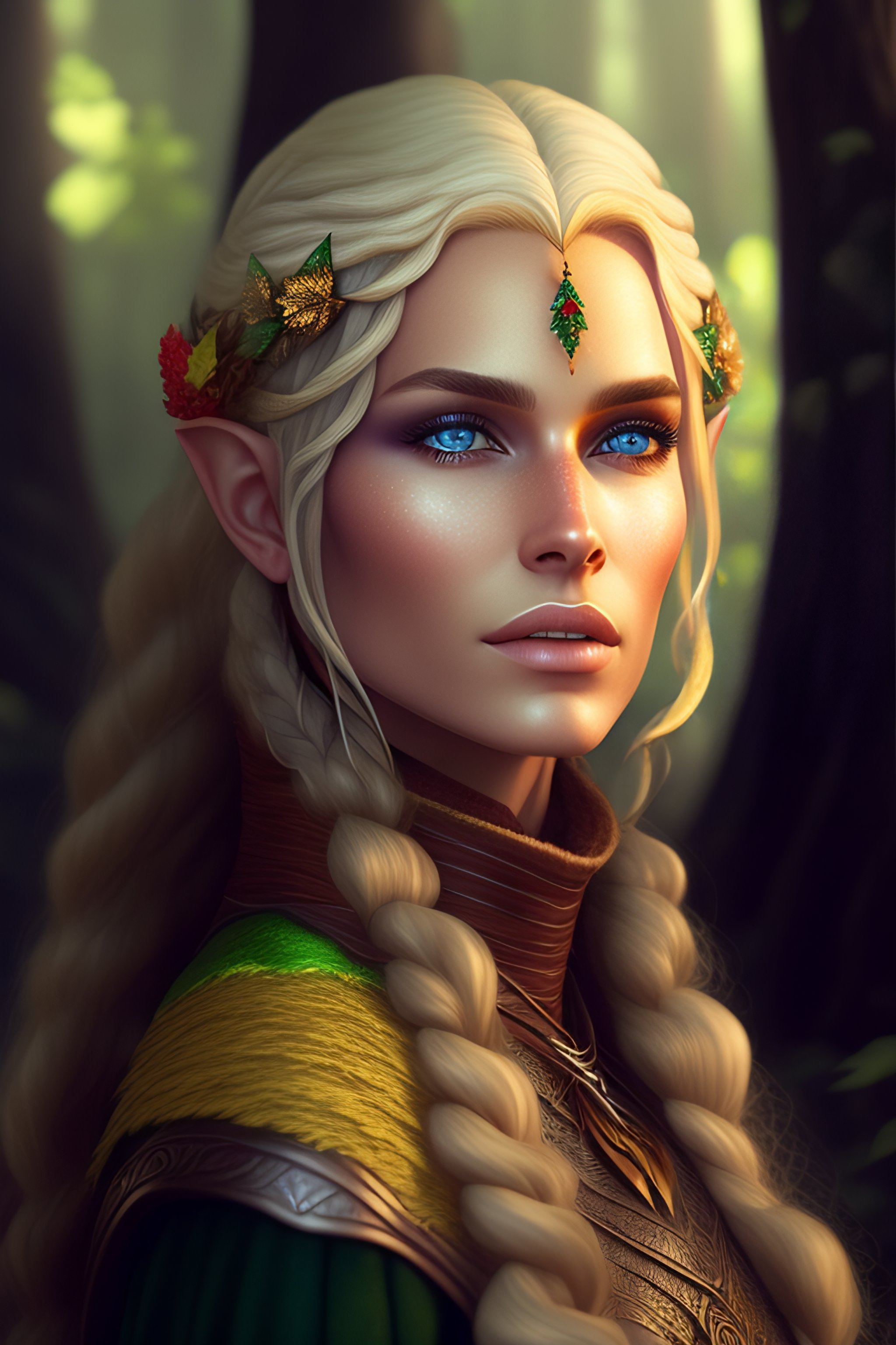 Lexica - An elf from the woods named léon . Robinhood like. Colors are ...