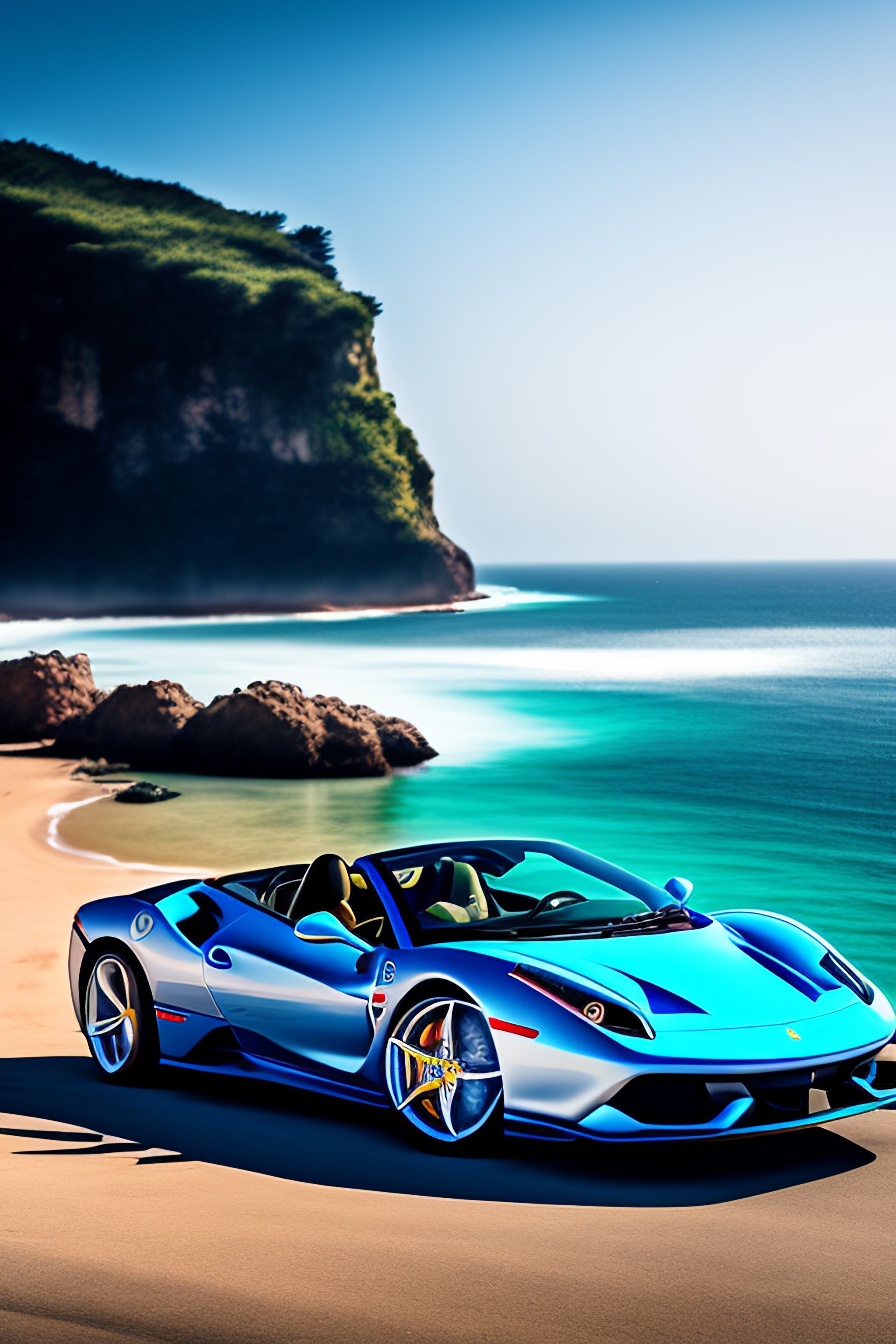 Blue Ferrari Wallpaper