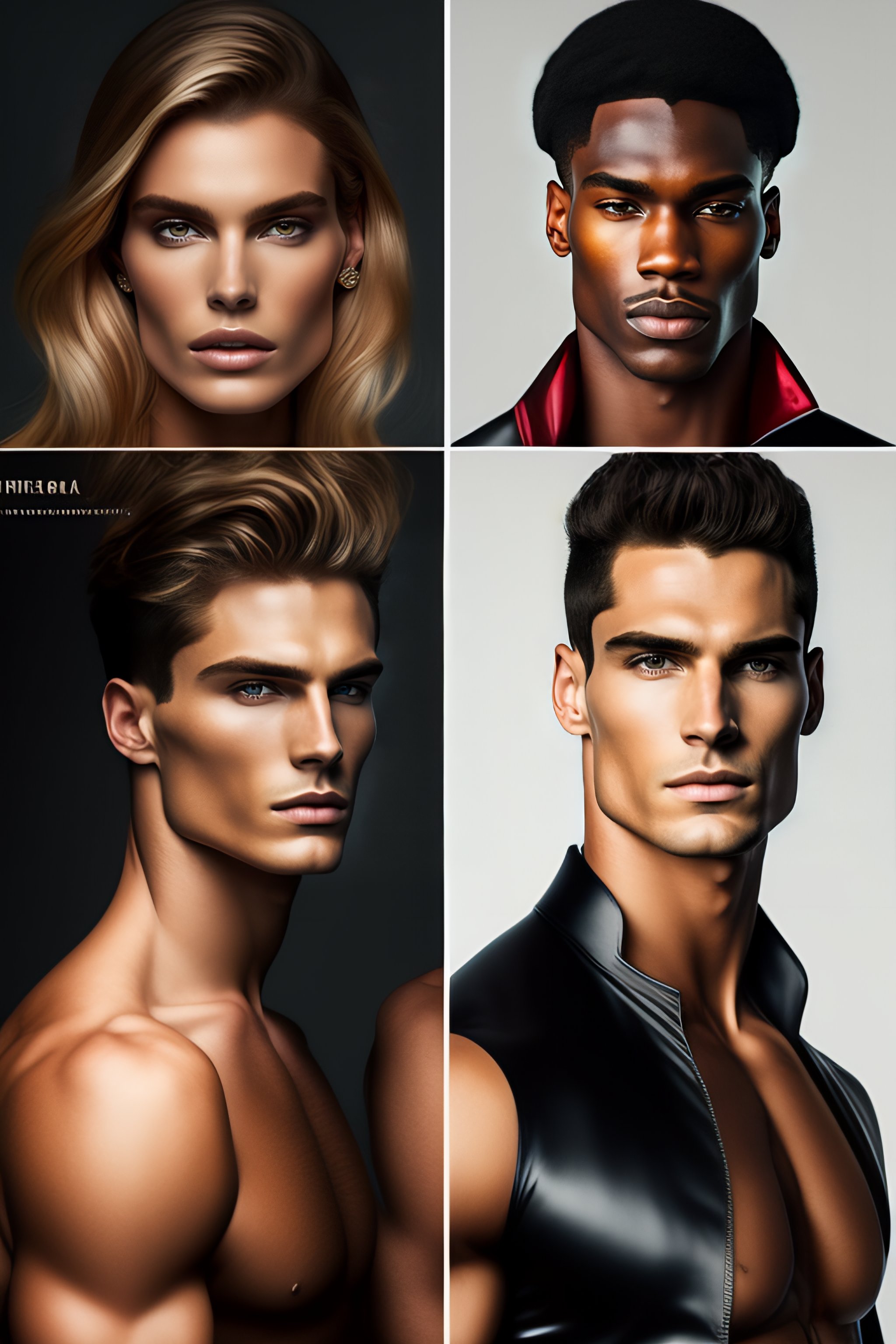 Lexica - Arrogant Male model with a french lady