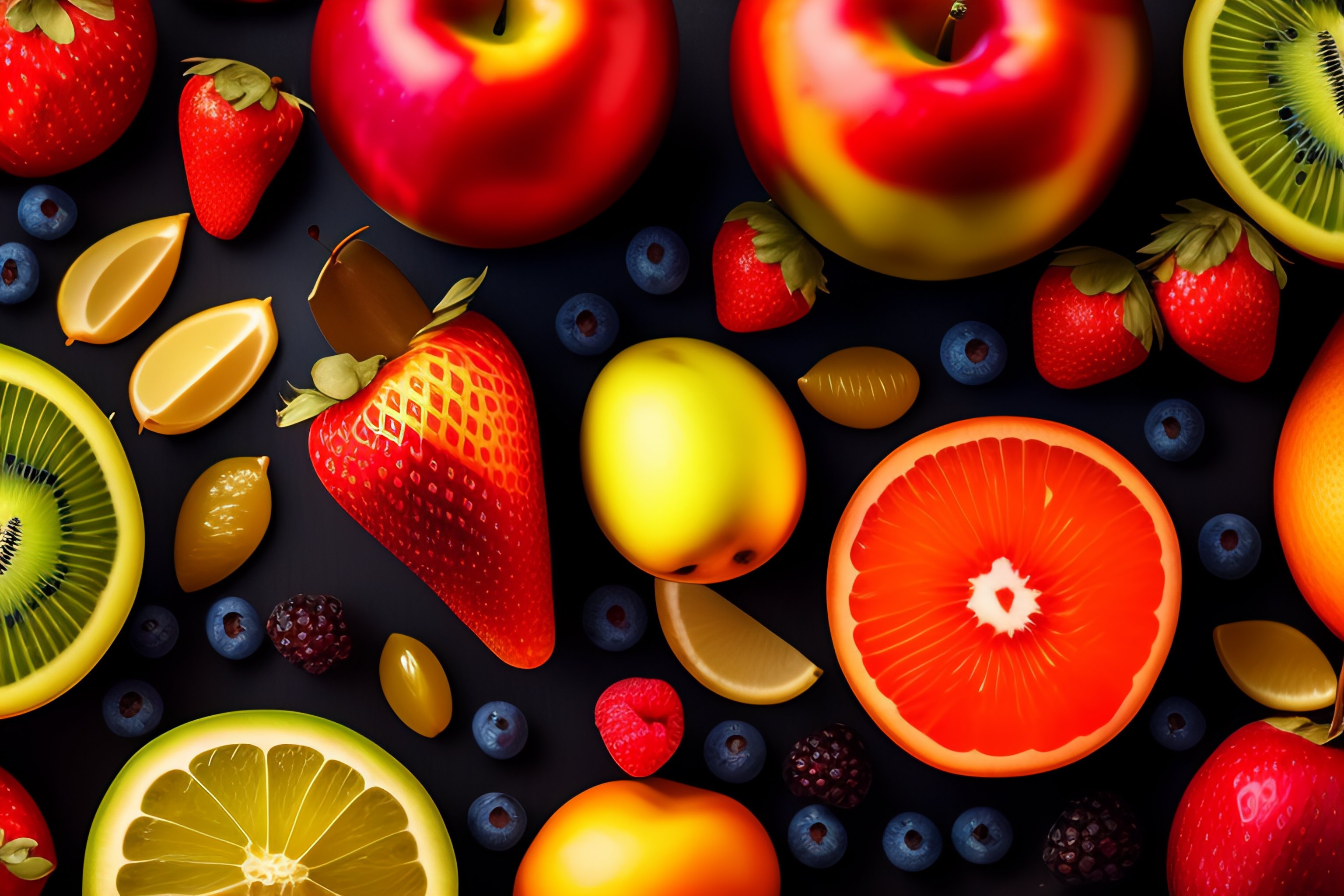 Lexica - Amazing pattern, delicious and juicy, fruits, food photography ...
