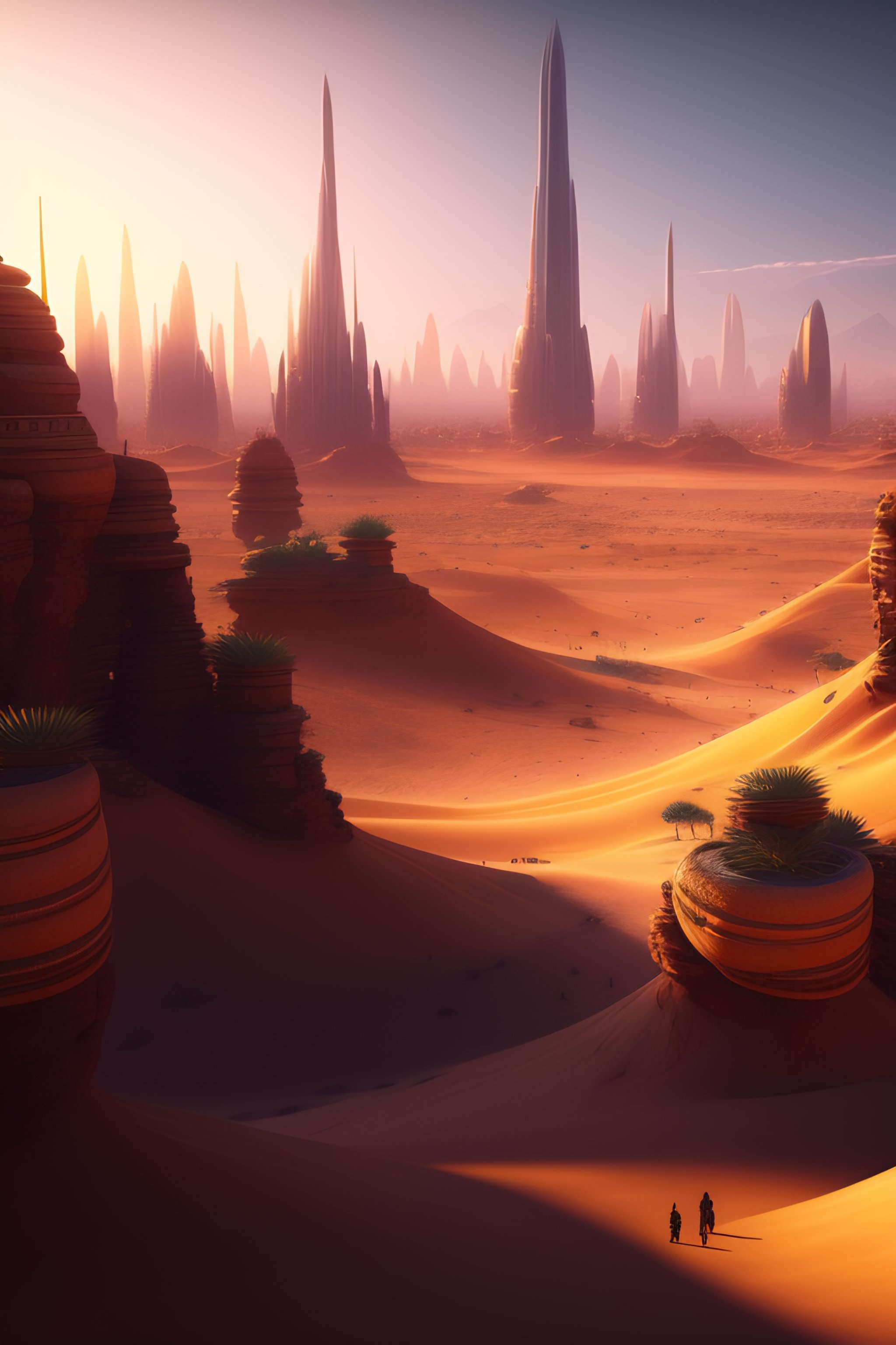 Lexica - A solarpunk desert city, beautiful dynamic lighting, cinematic ...