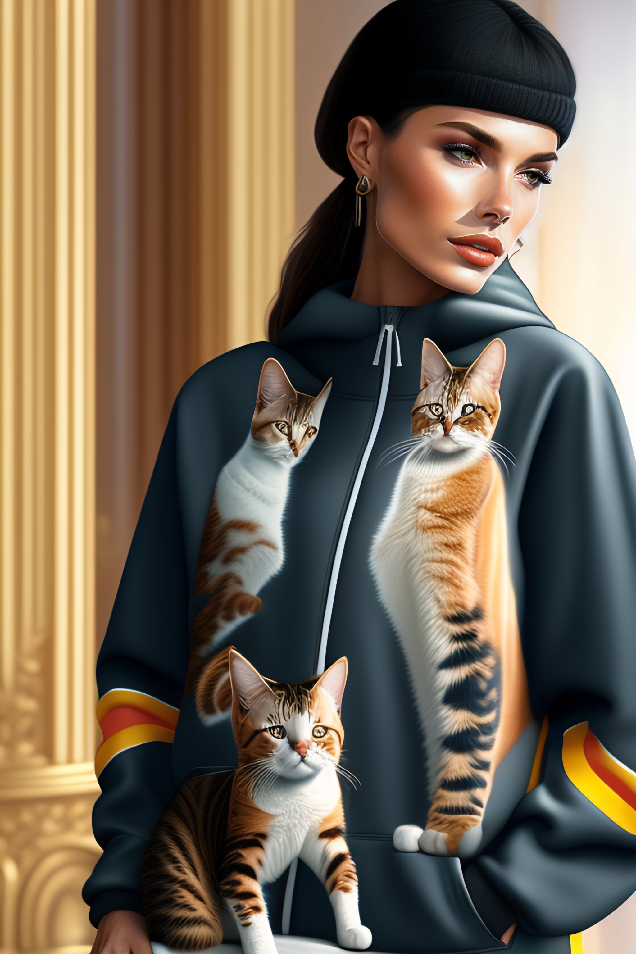 Lexica - Cat dressing a balenciaga tracksuit, by steve hanks, by lisa ...