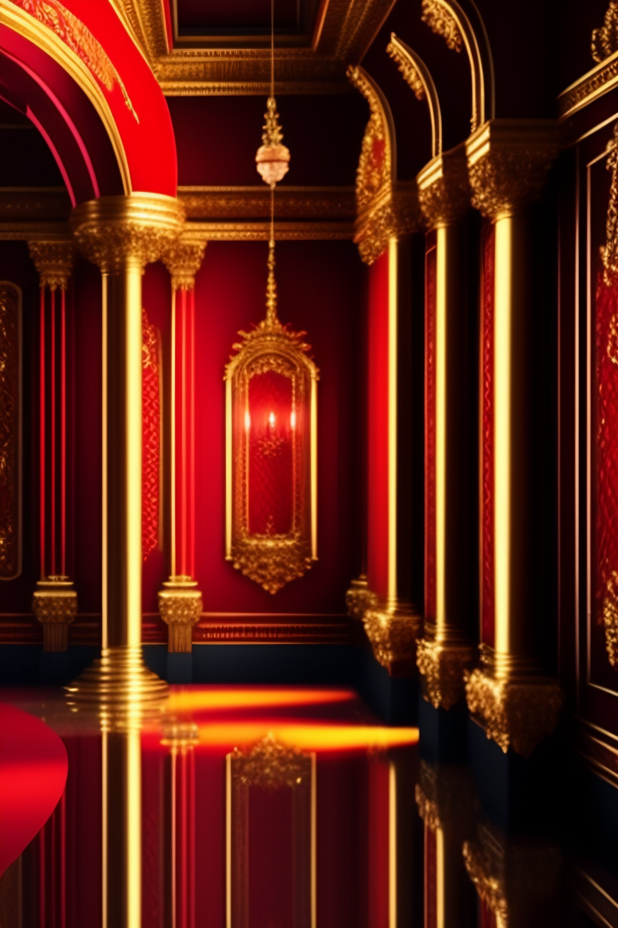 Lexica - Palace, inside, kingdom, luxury, red, gold