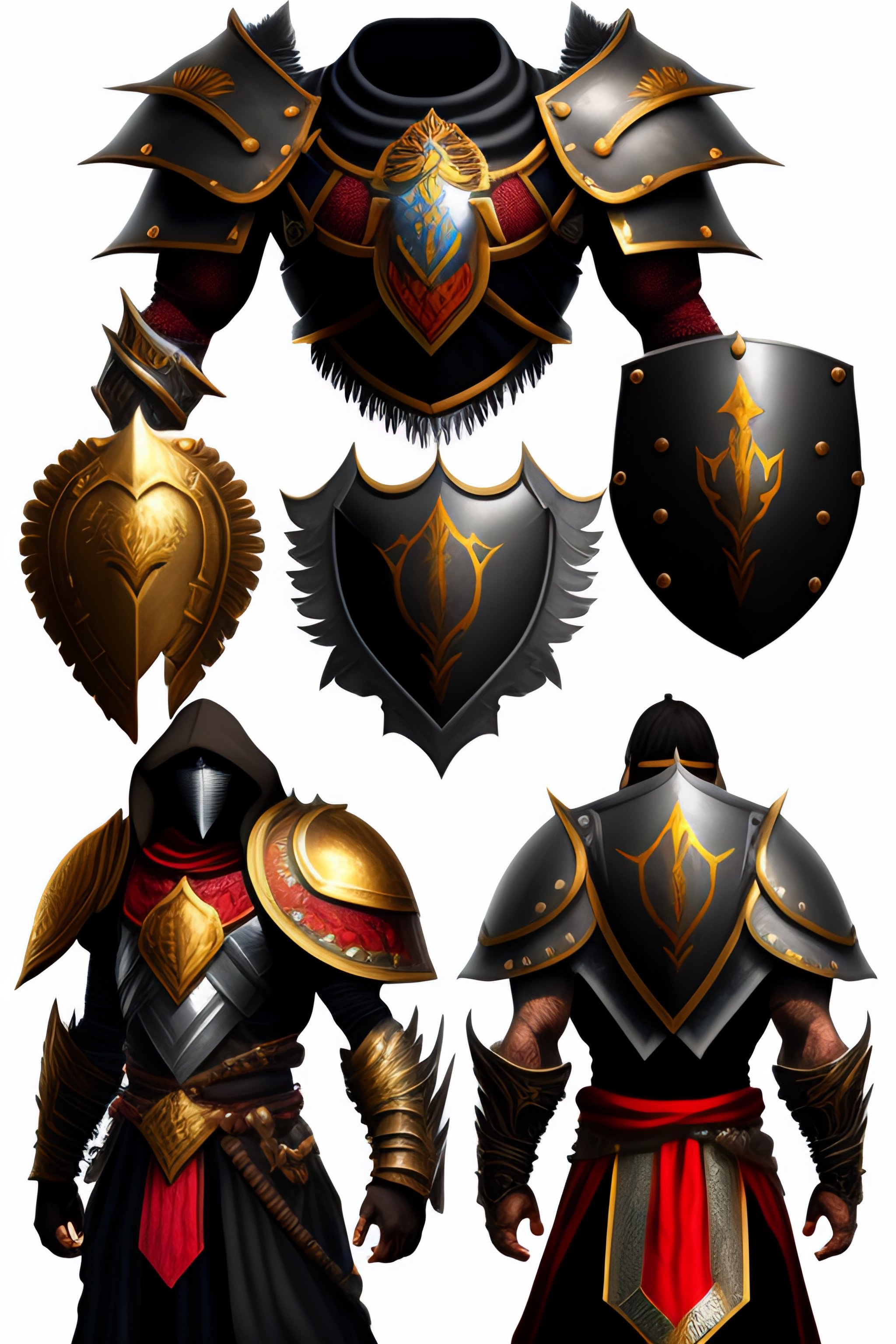 Lexica - Dirty warrior scrap armor, dump background, detailed ...