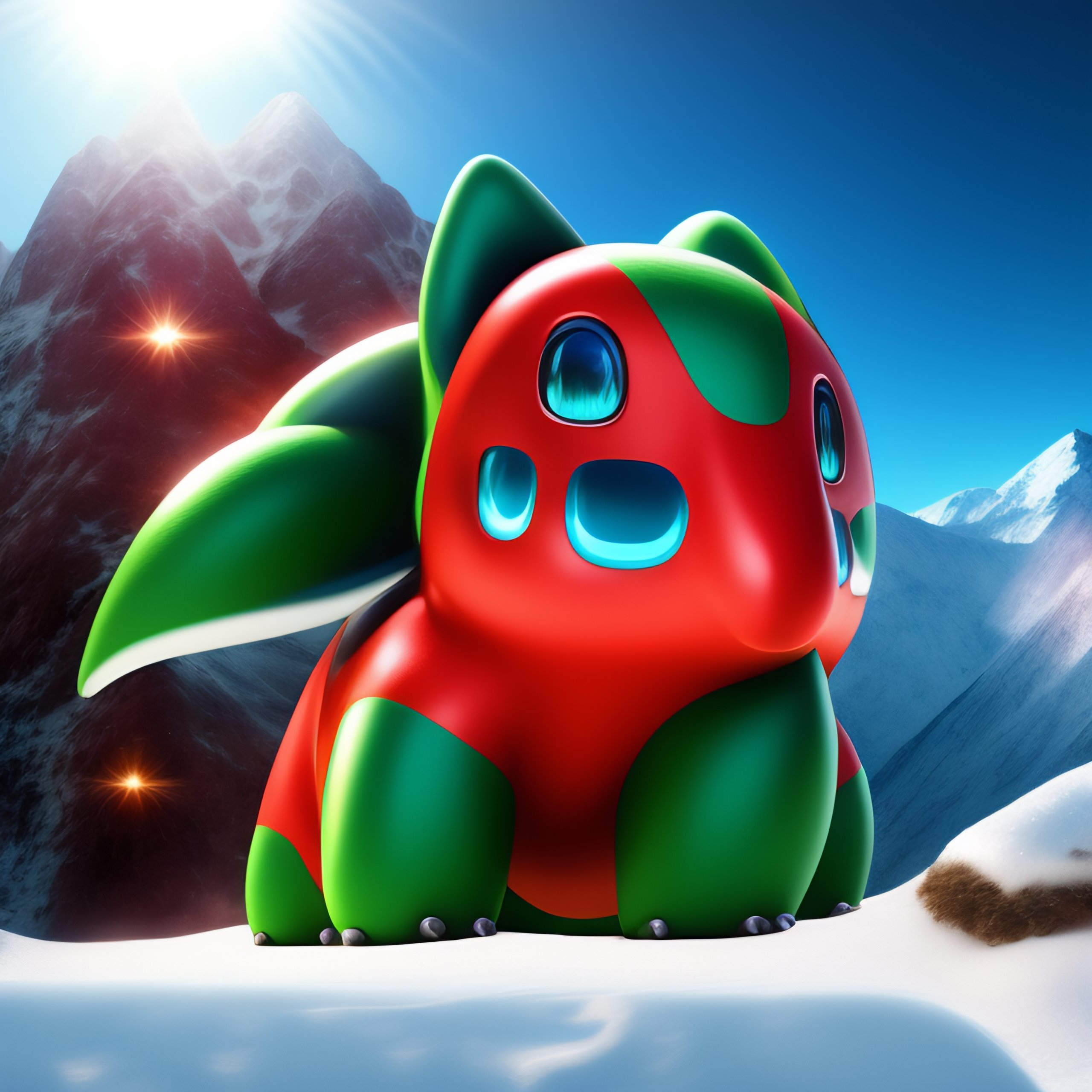 Lexica - Pokemon in the mountain photo, 4k hd photo, sharp photo ...