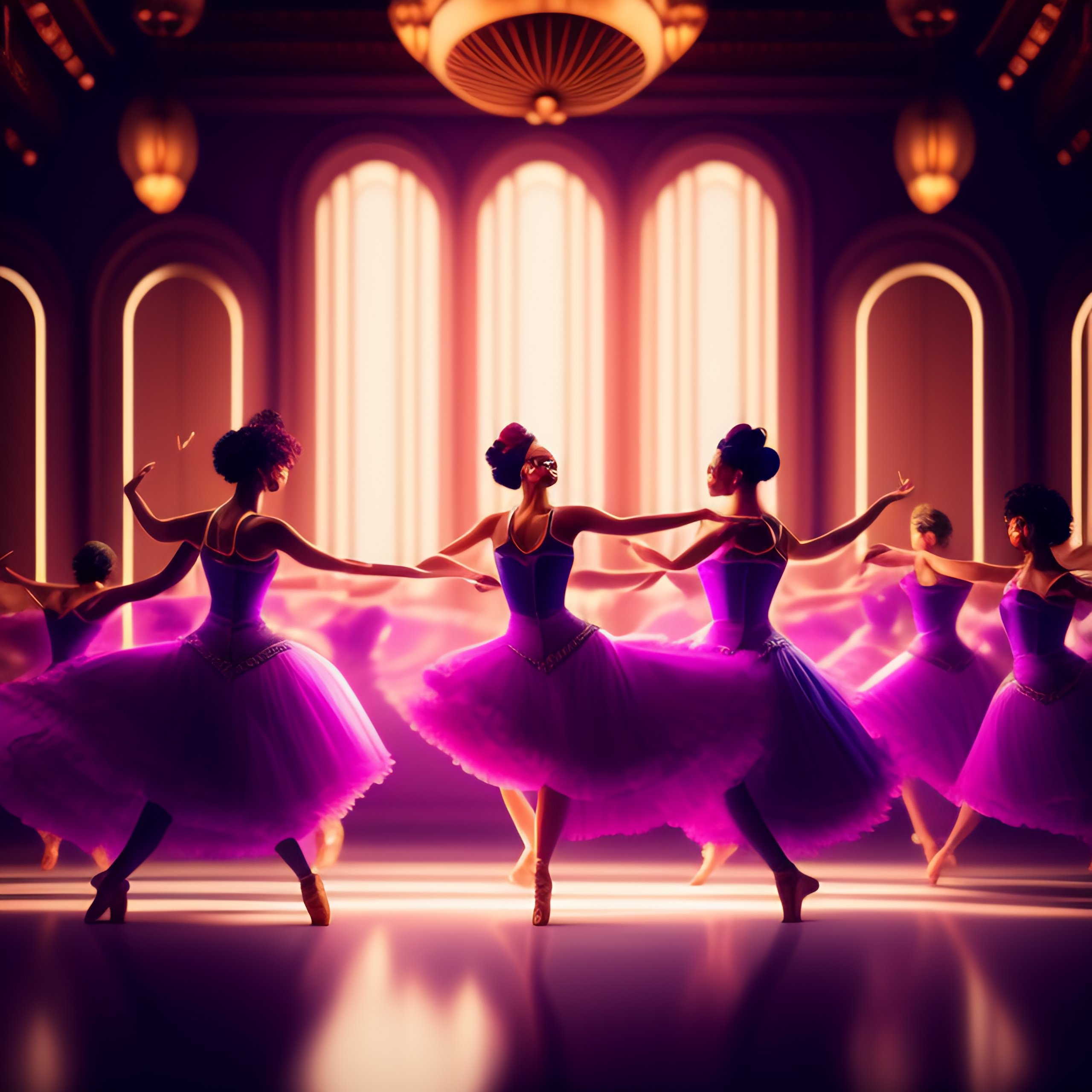 Lexica - A music album cover portraying a group of dancers dacing the ...