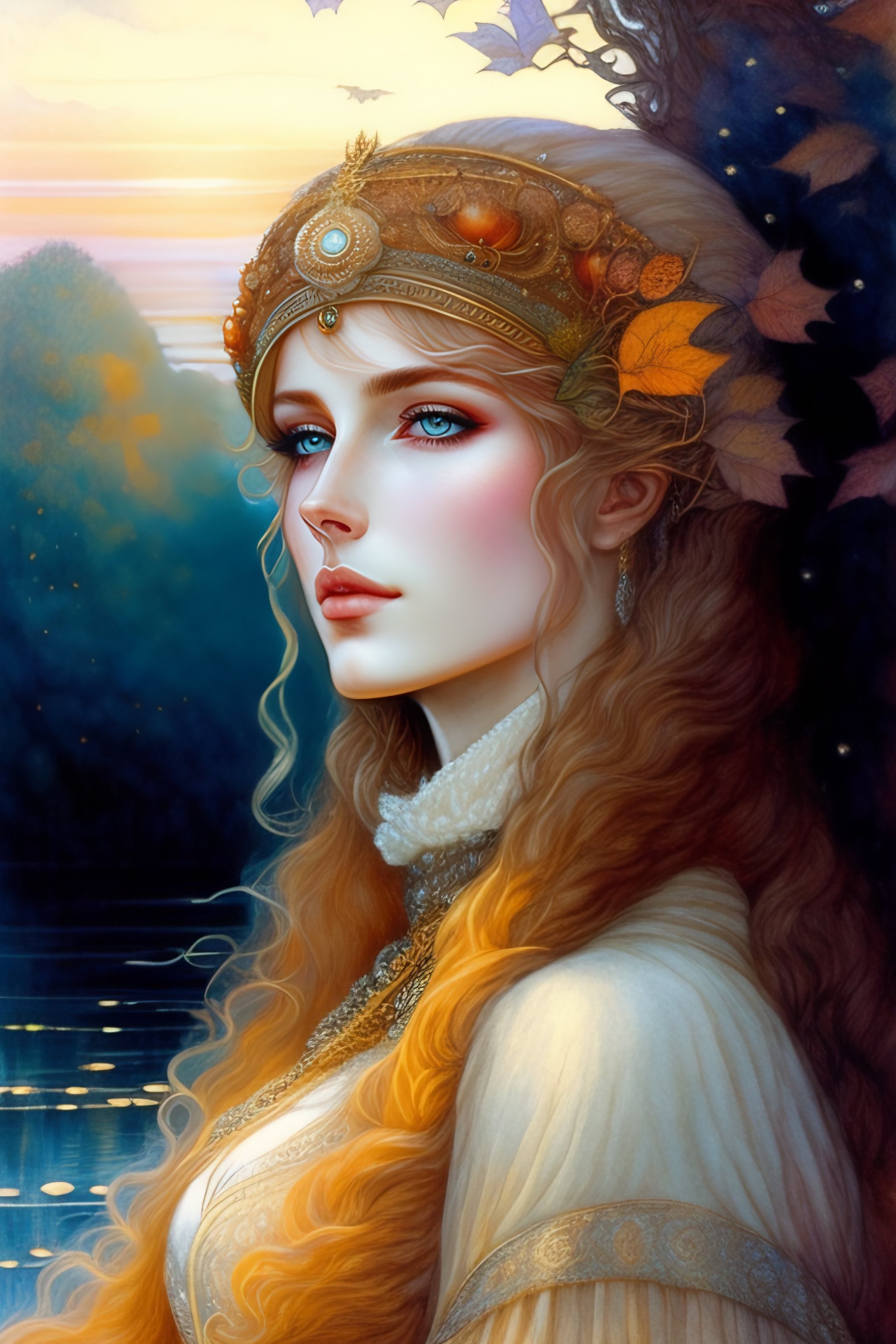 Lexica - Portrait of a pretty girl, messy blonde hair, full face ...