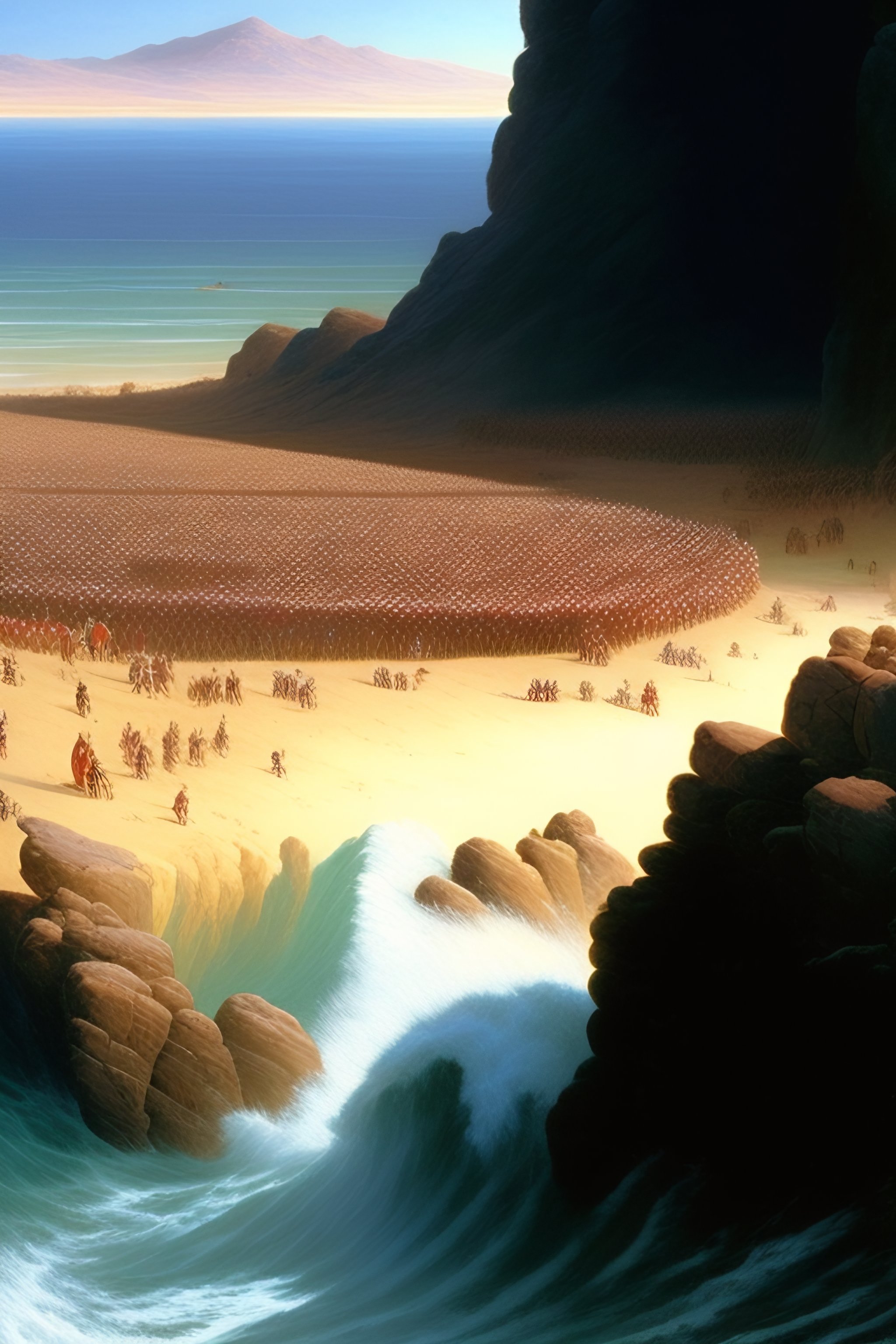 Lexica - The Crossing of the Red Sea from the book of Exodus, a crowd ...