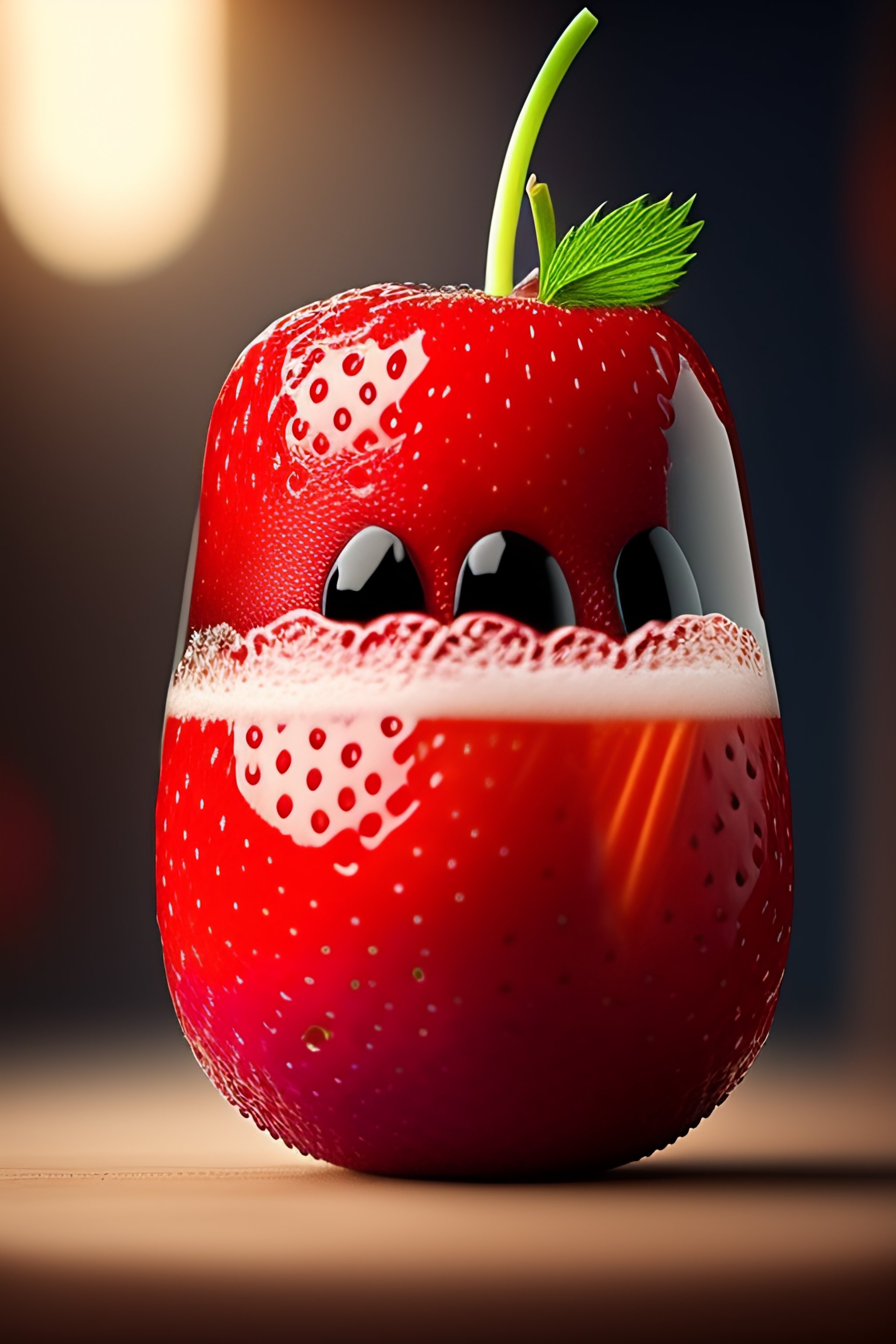 Lexica - Cute and adorable strawbery character,fanstastic,happy,realistic