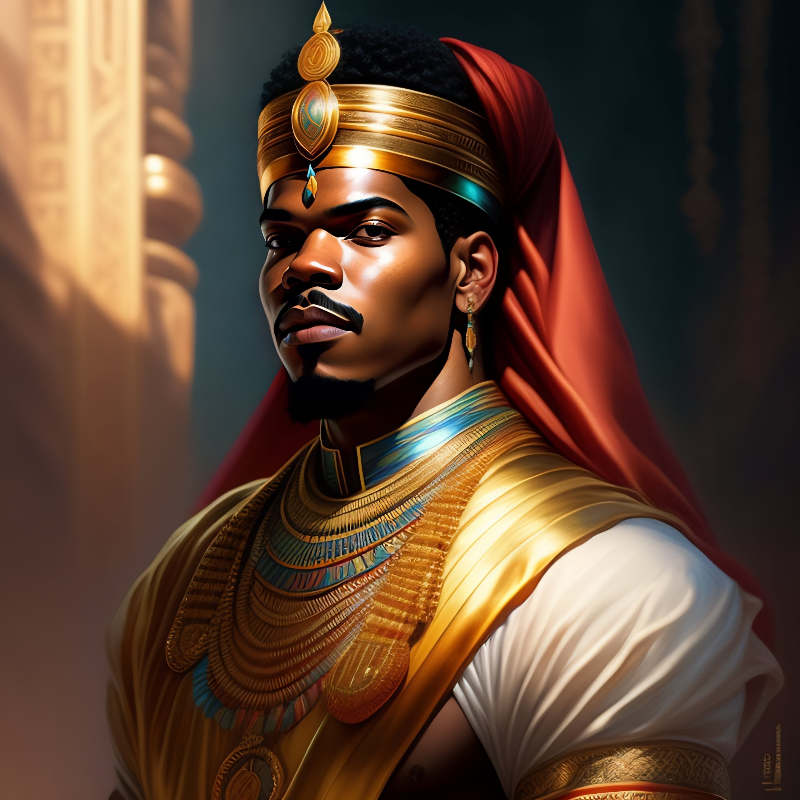 Lexica - Chance the Rapper in Egyptian clothing style, highly detailed ...