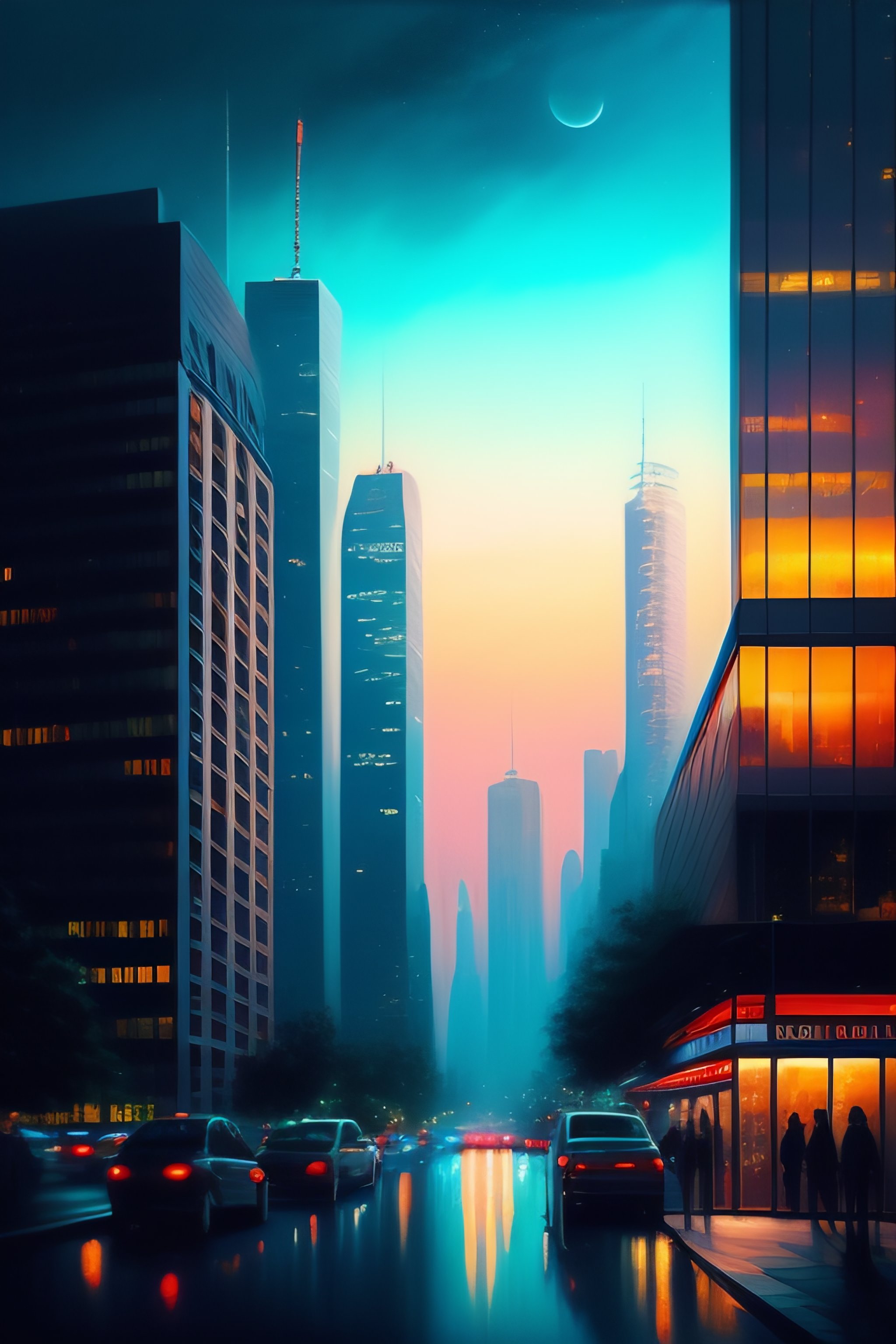 Lexica - Midnight cityscape