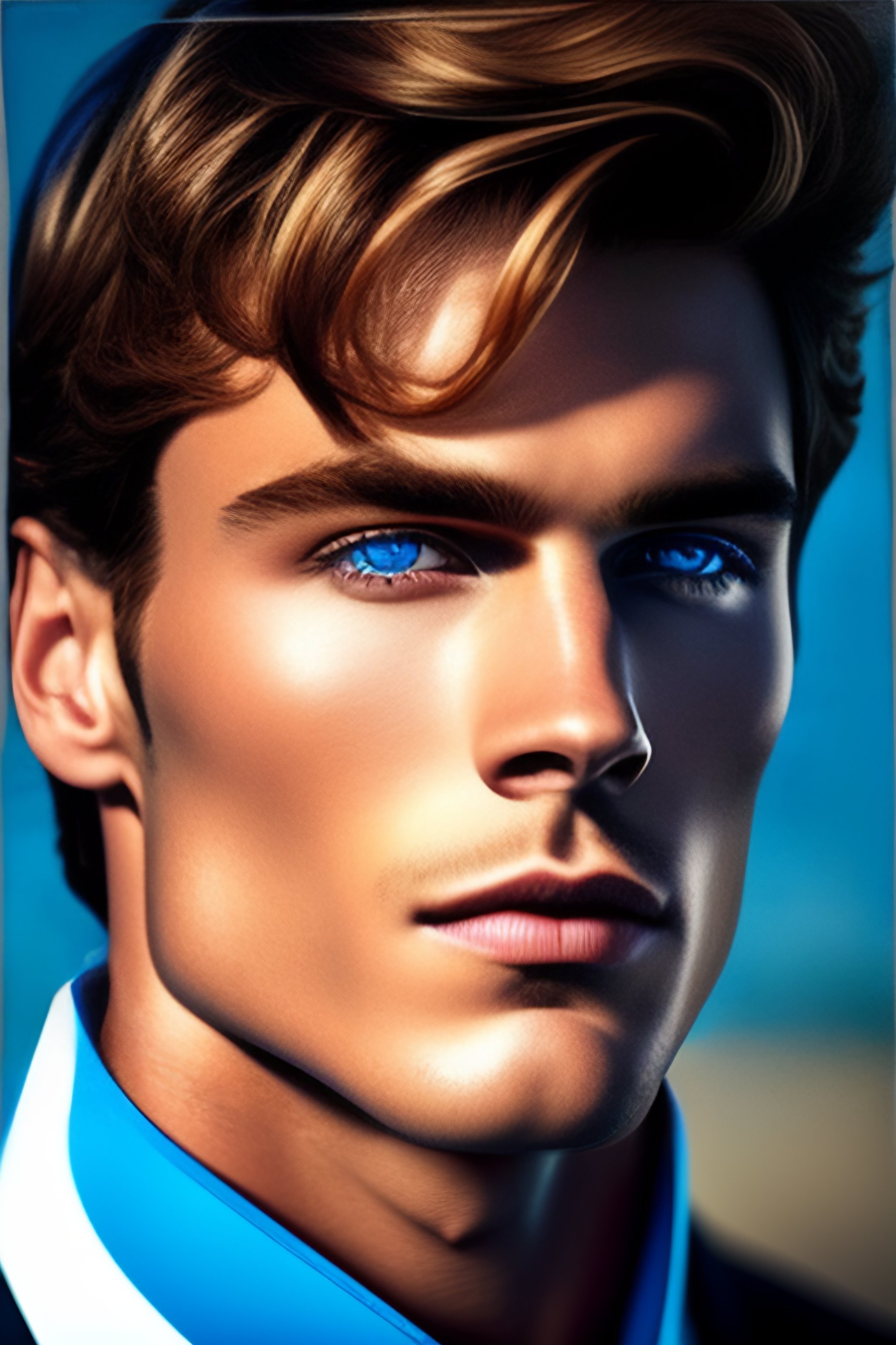 Lexica - Handsome man with blue eyes
