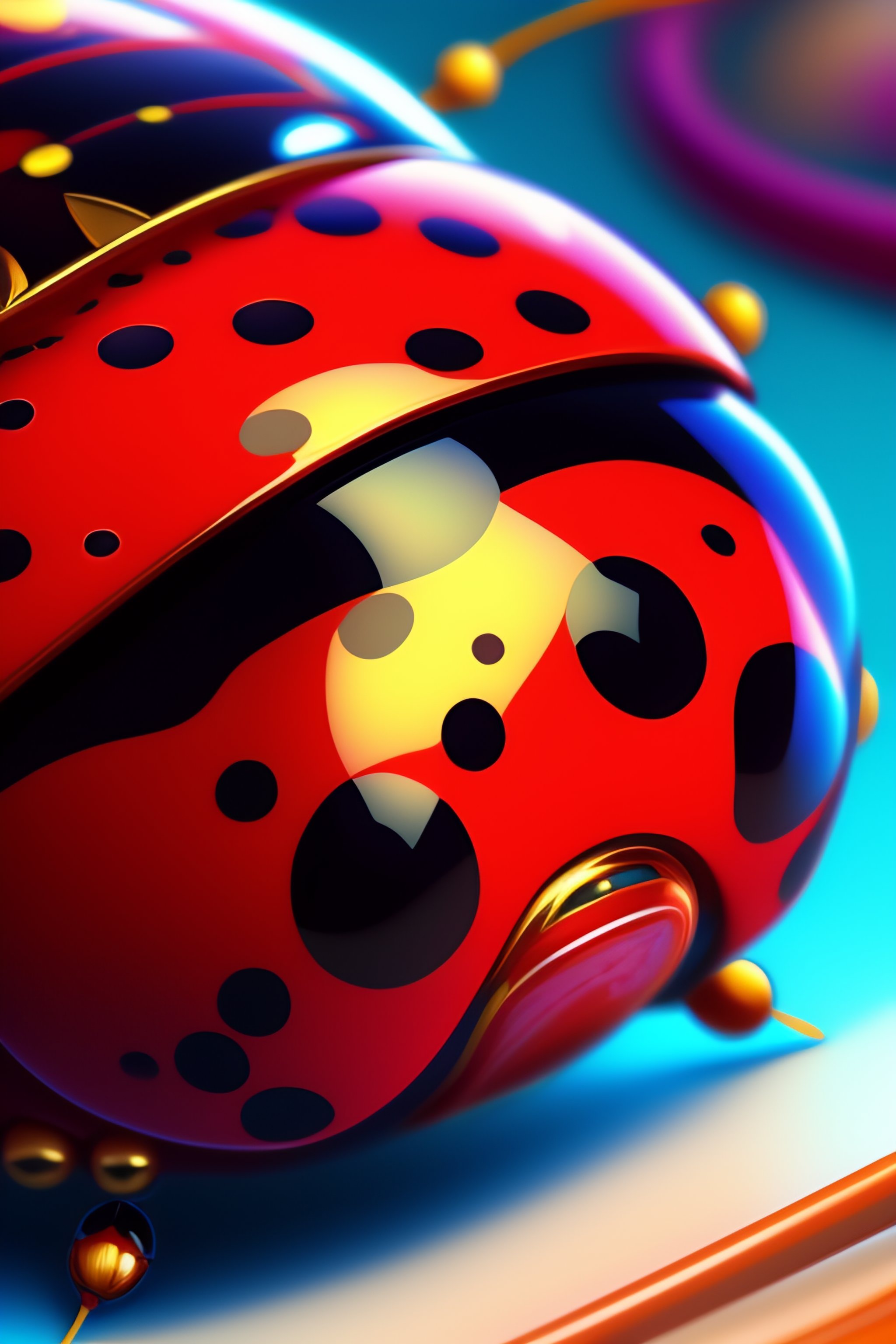 Lexica - Artstation, lady bug, anime, colorful, cute, closeup