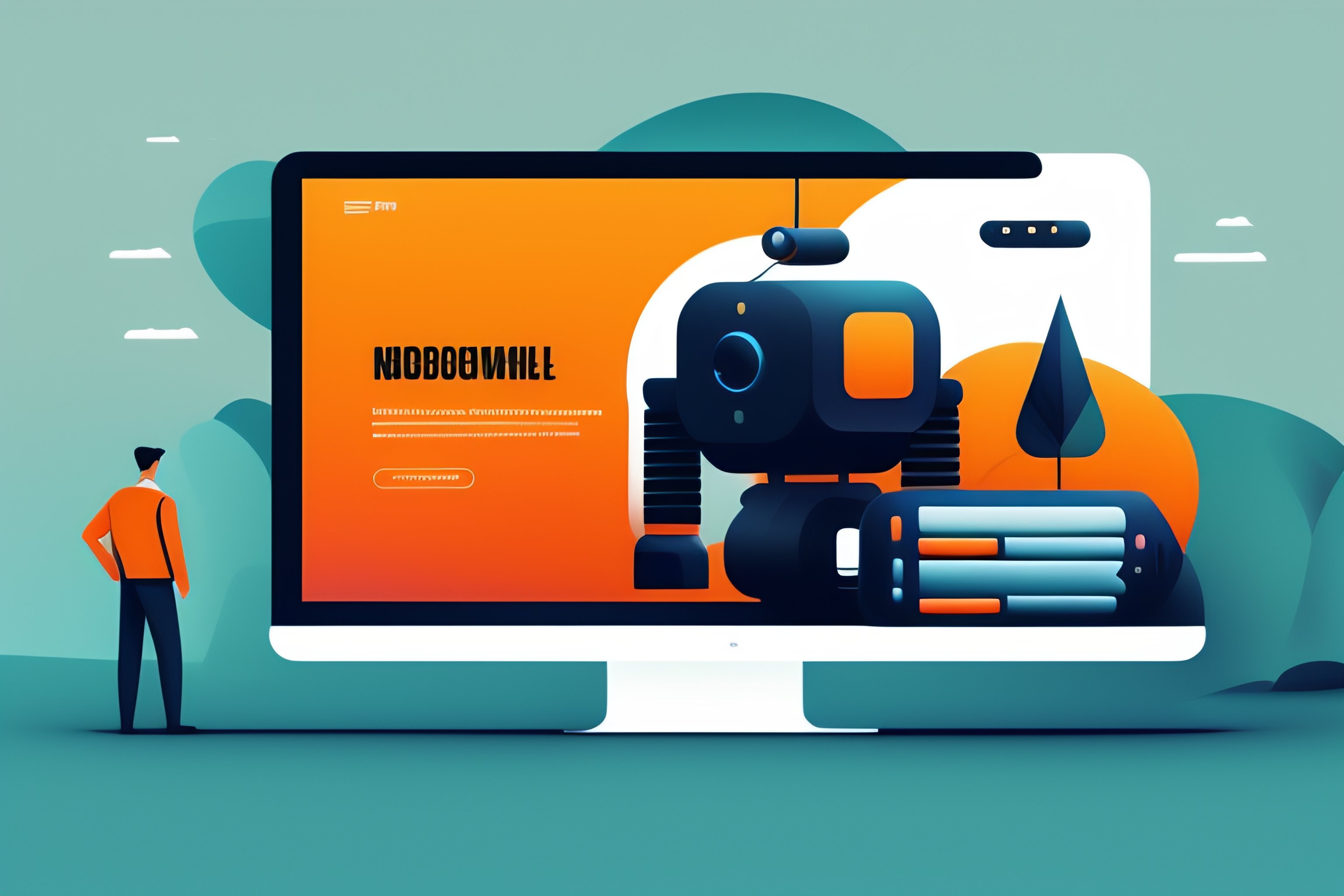 Lexica - Webpage background hero image for automation bots software ...