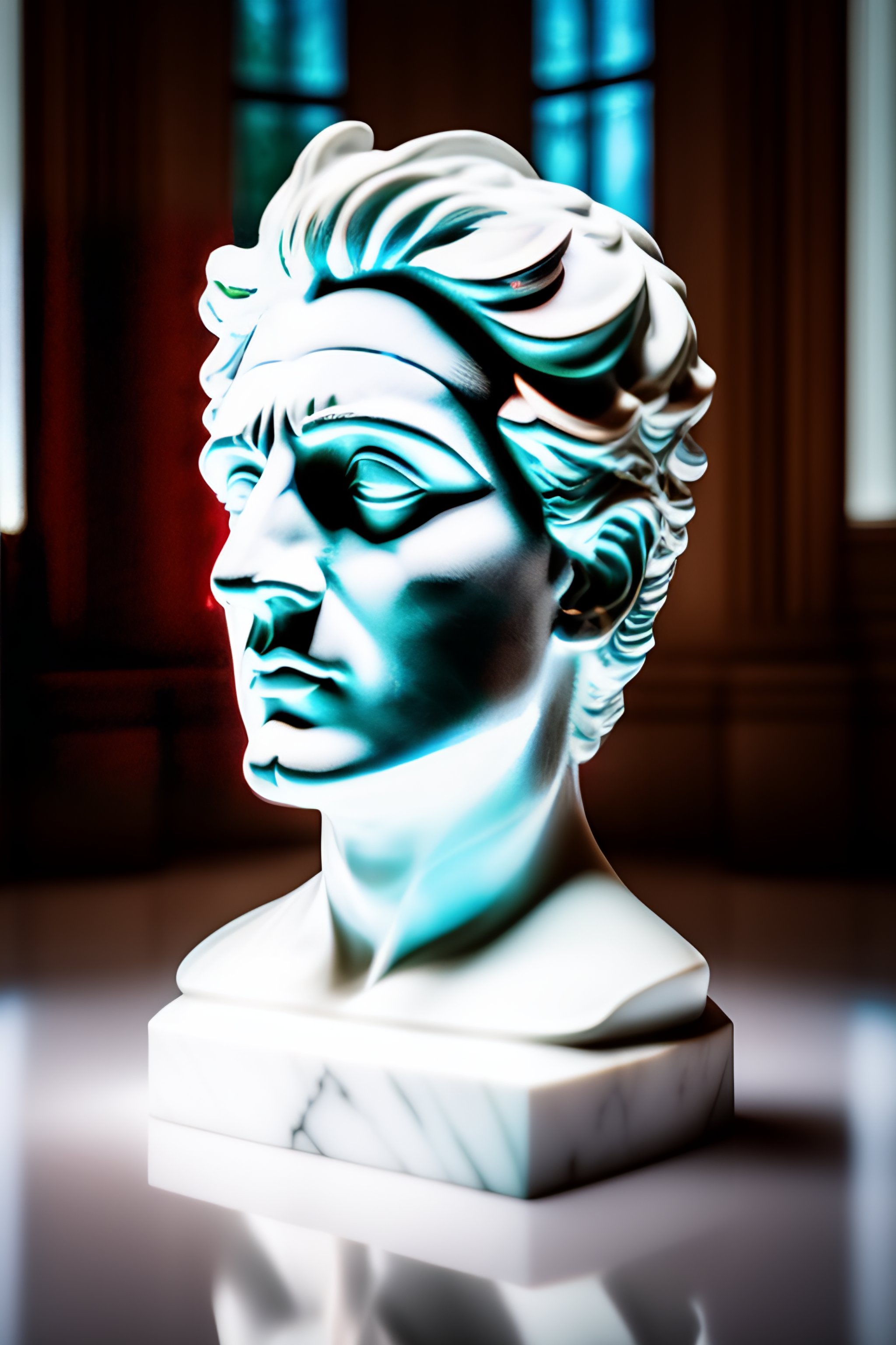 Lexica - Photo of a marble statue of Rick Sanchez of Rick and Morty ...