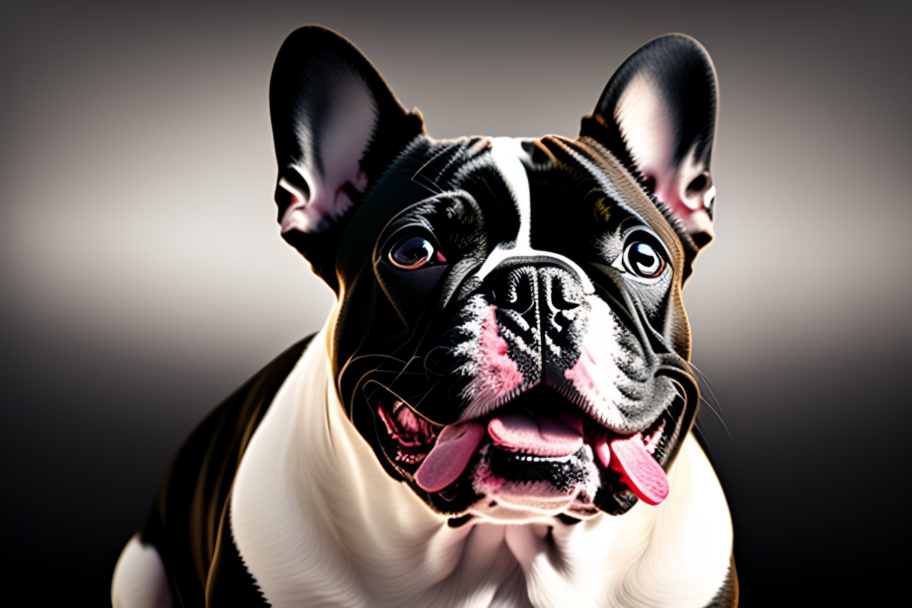 Black French Bulldog Smile
