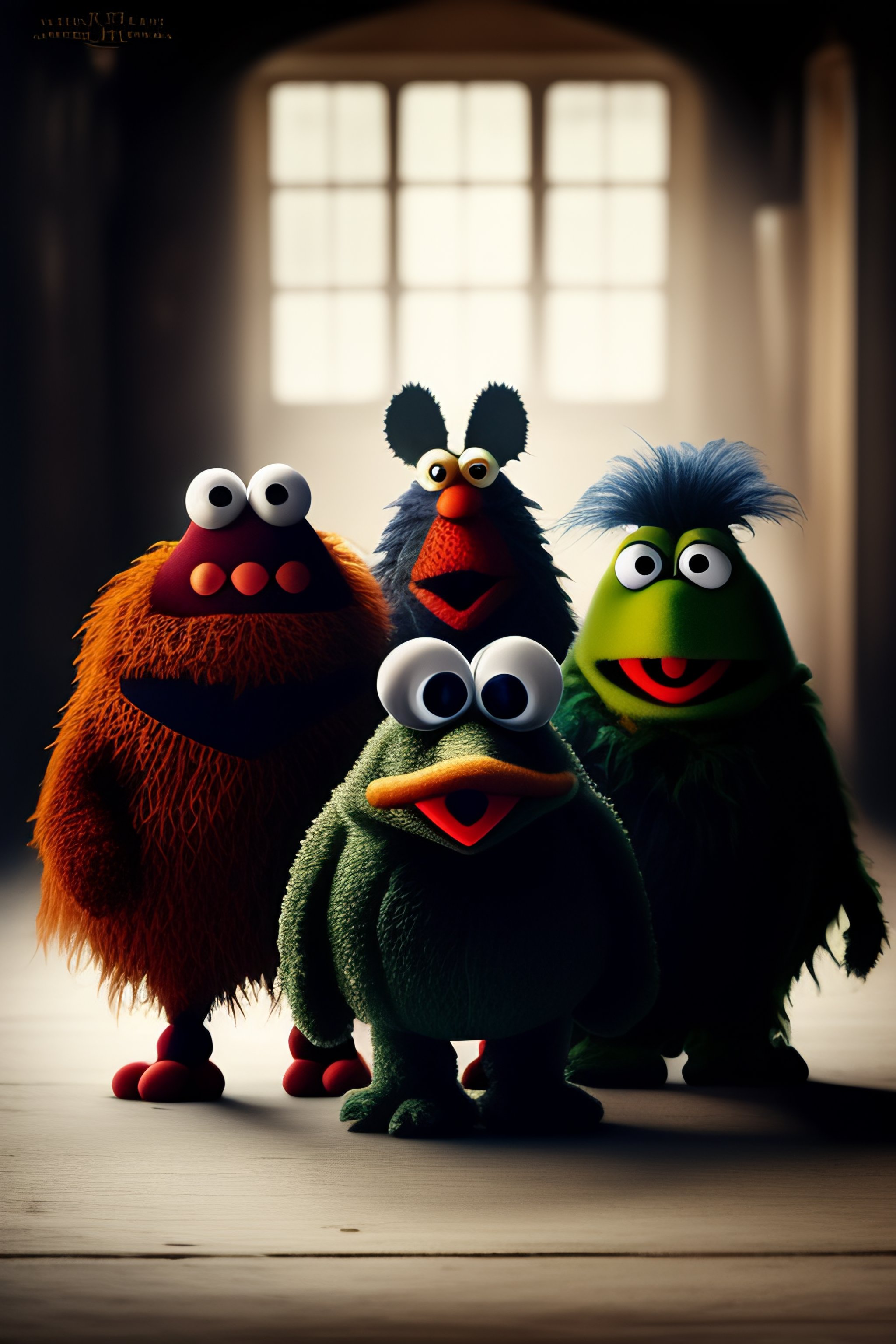 Lexica - Evil sinister muppets, dark, dingy,