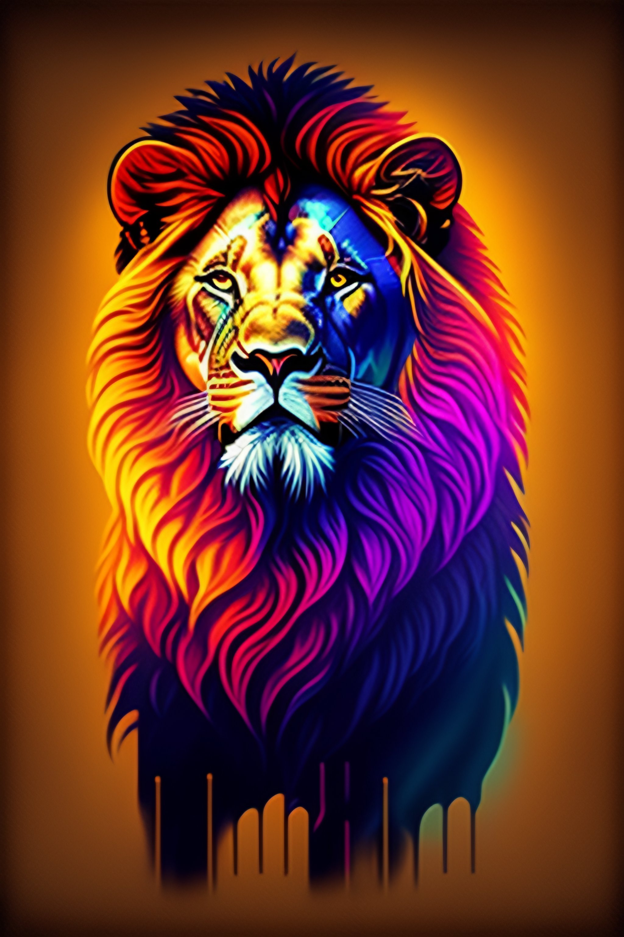 Lexica - Beautiful design of lion of size of 1024px for printing her ...